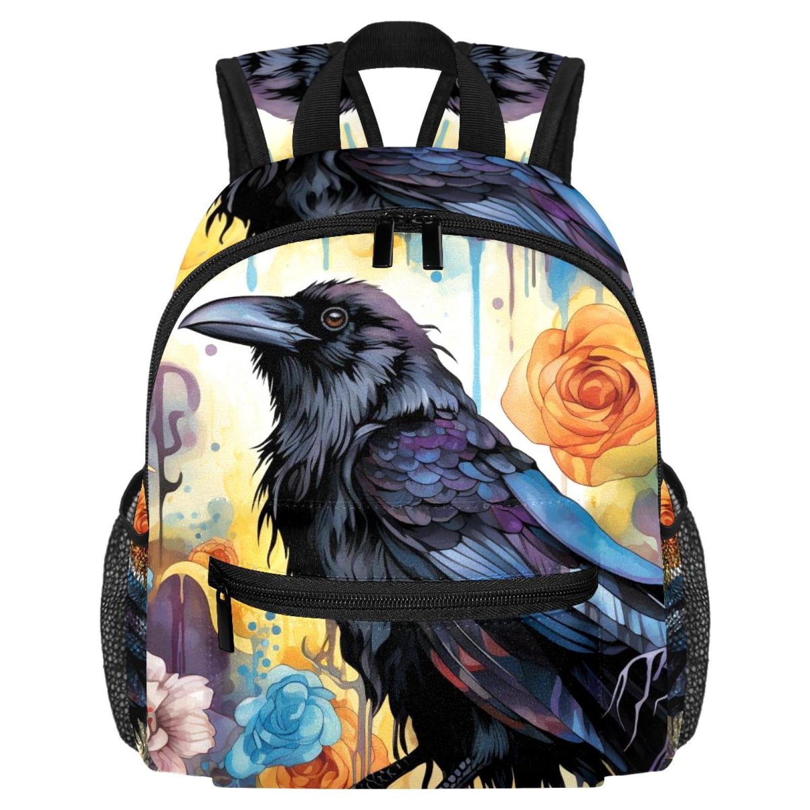 Crow Cute Book Bag with Adjustable Shoulder Strap, Large Capacity ...