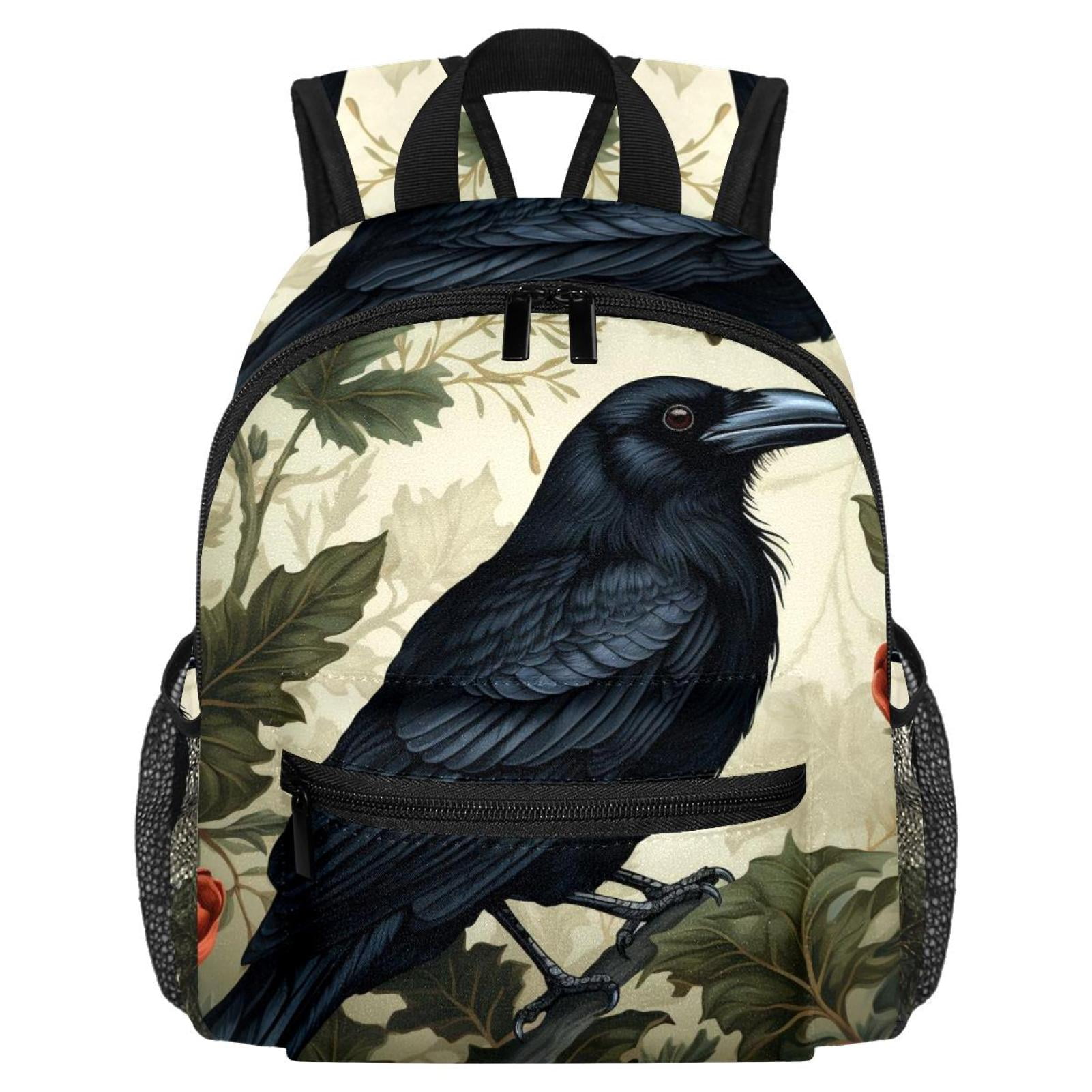 Crow Cute Printed Backpack with Adjustable Shoulder Strap, Large ...