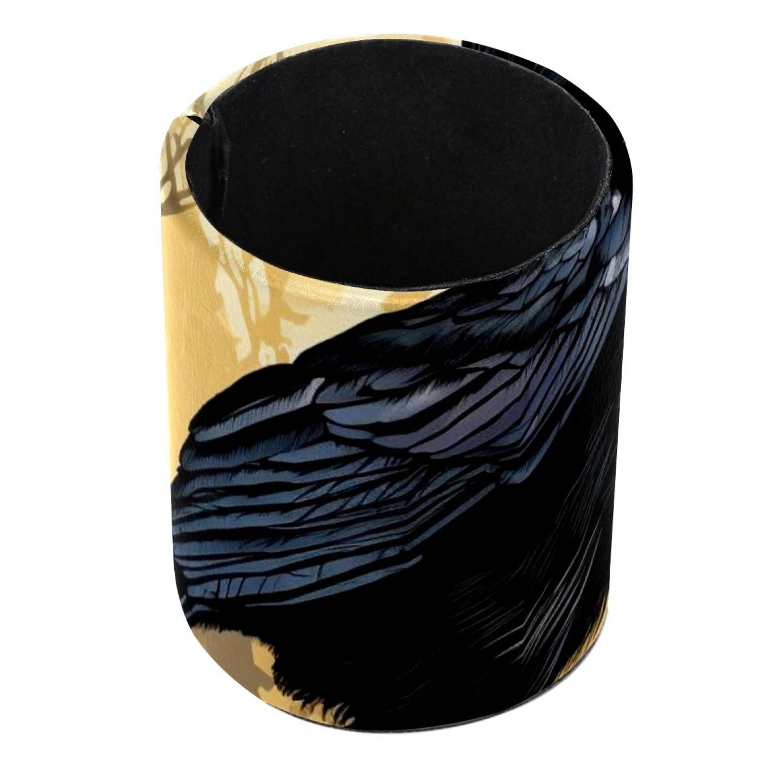 Crow Cylinder Pen Holder Organizer Pencil Holder - PVC Leather and ...