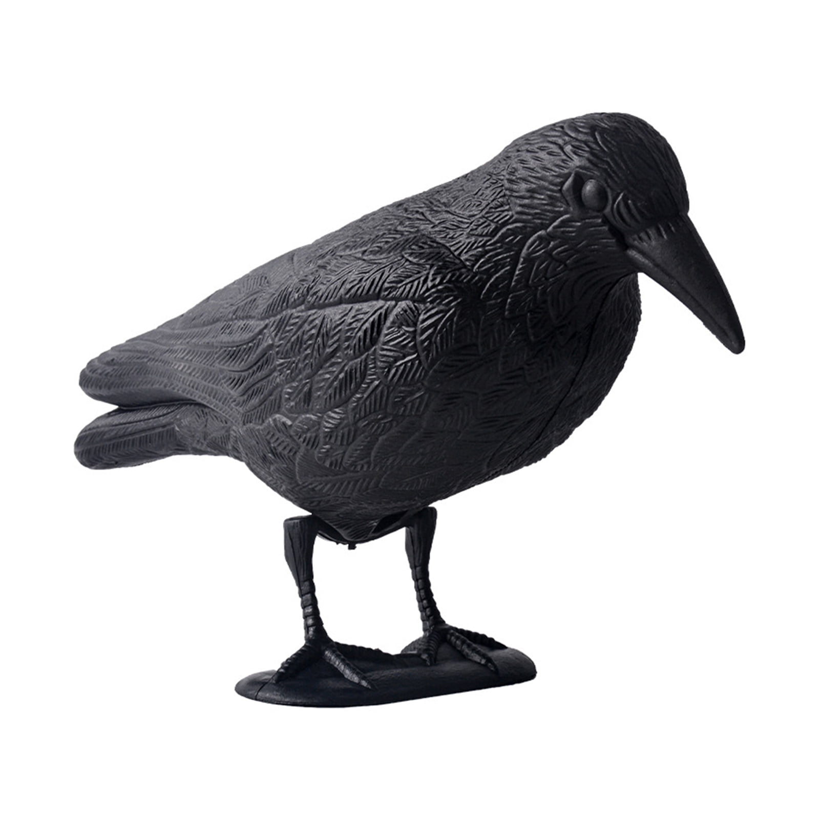 Crow Decoys Full Body Plastic Crow Decoy for Hunting, Black Flocked ...
