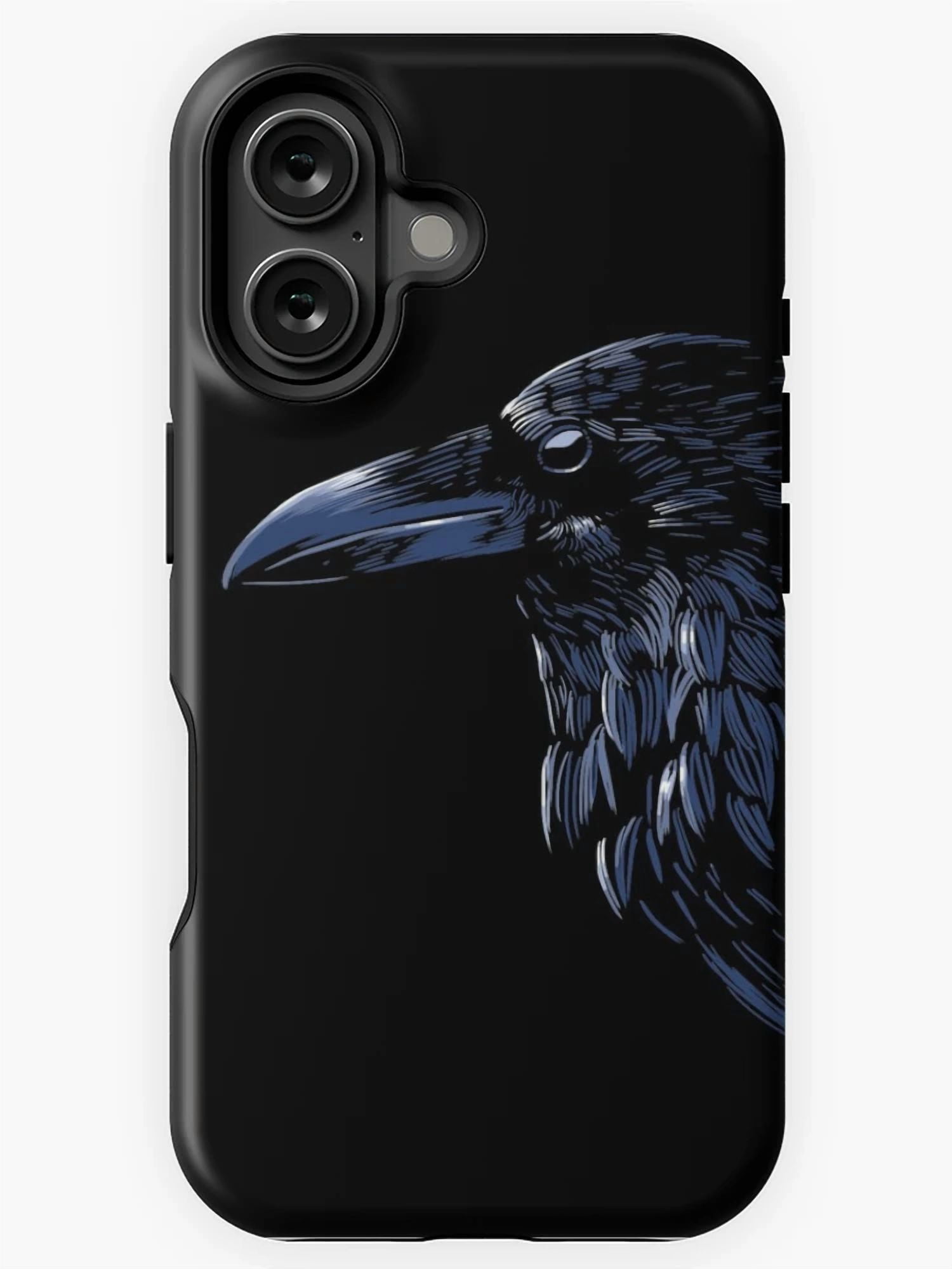 Crow Design Phone Case, Slim Protective Cover for iPhone 11 to 16 Pro ...