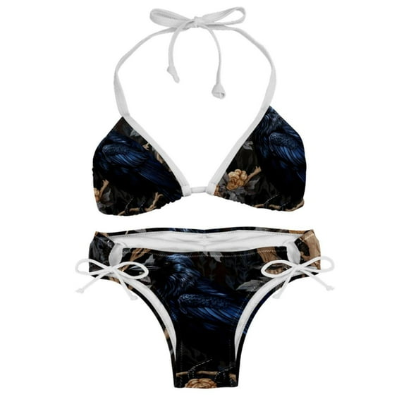 Crow Detachable Sponge Adjustable Strap Bikini Set - Two-Pack Swim Wear ...