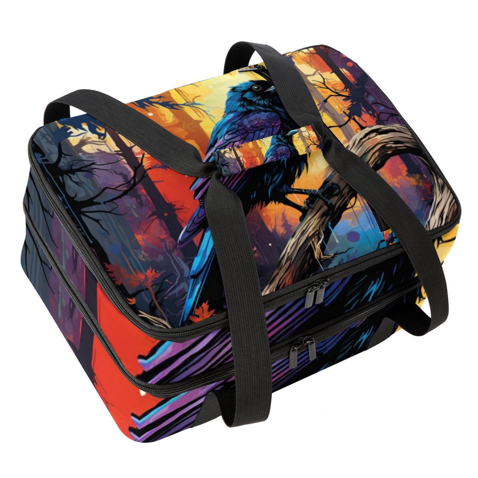 Crow Double Layered Insulated Refrigerated Lunch Bag with Two ...