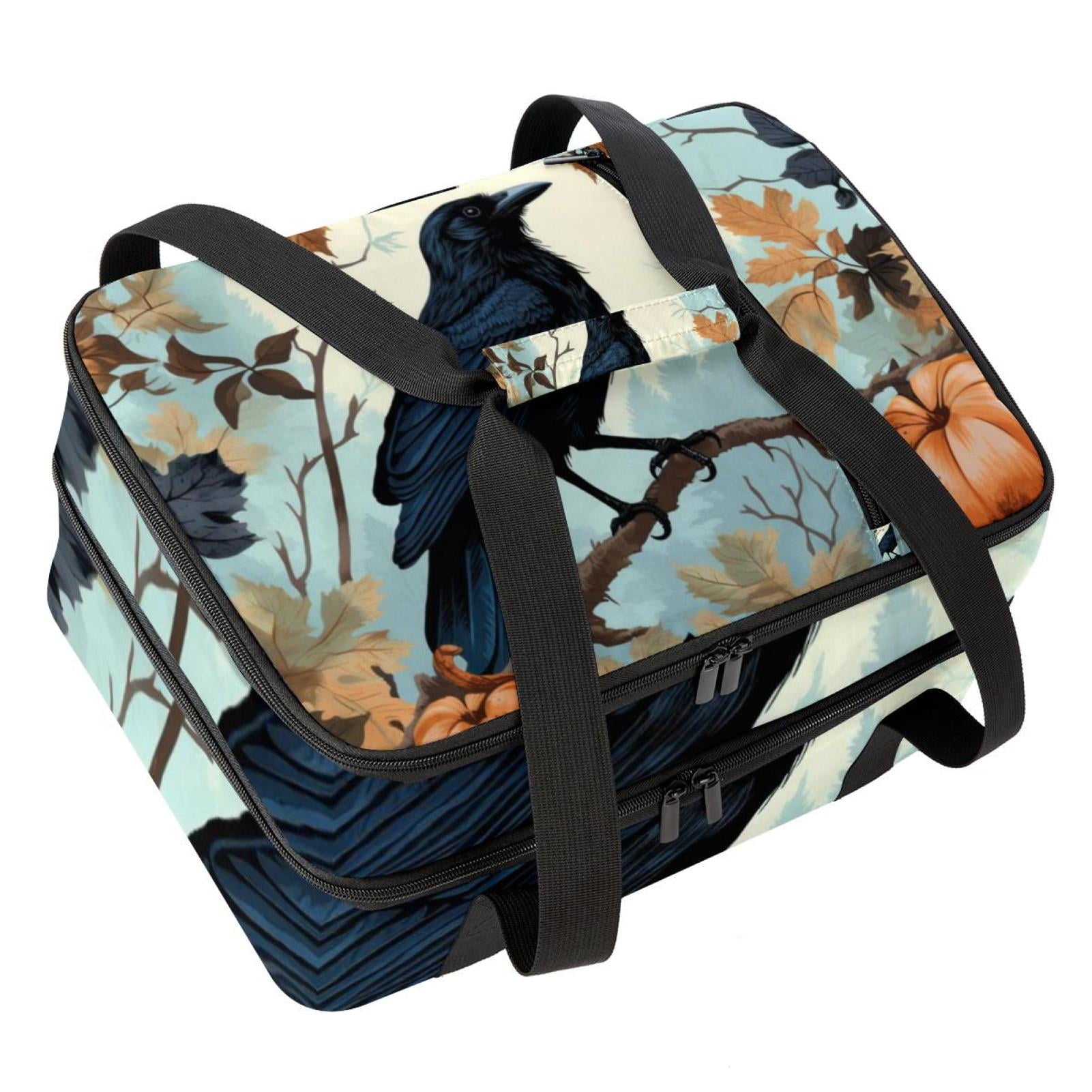 Crow Double Layered Insulated and Refrigerated Lunch Bag with Two ...