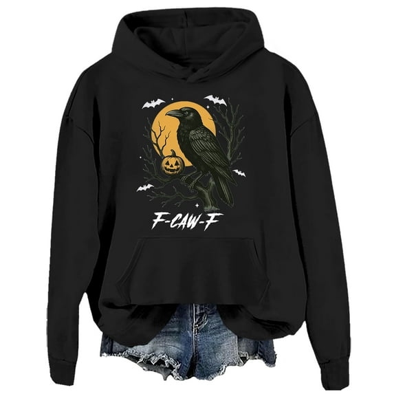 Crow F-Caw-F Sweatshirt F-caw-f Crow Hoodie Funny Crow Black Bird ...