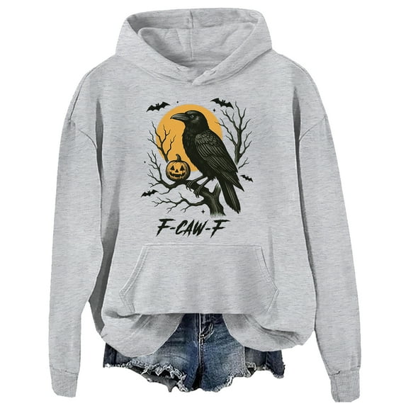 Crow F-Caw-F Sweatshirt F-caw-f Crow Hoodie Funny Crow Black Bird ...