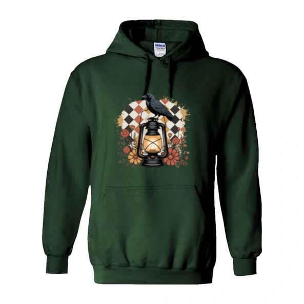 Crow Flower Hoodie Cute Fall Autumn Holiday Festive Graphic up to 5XL ...