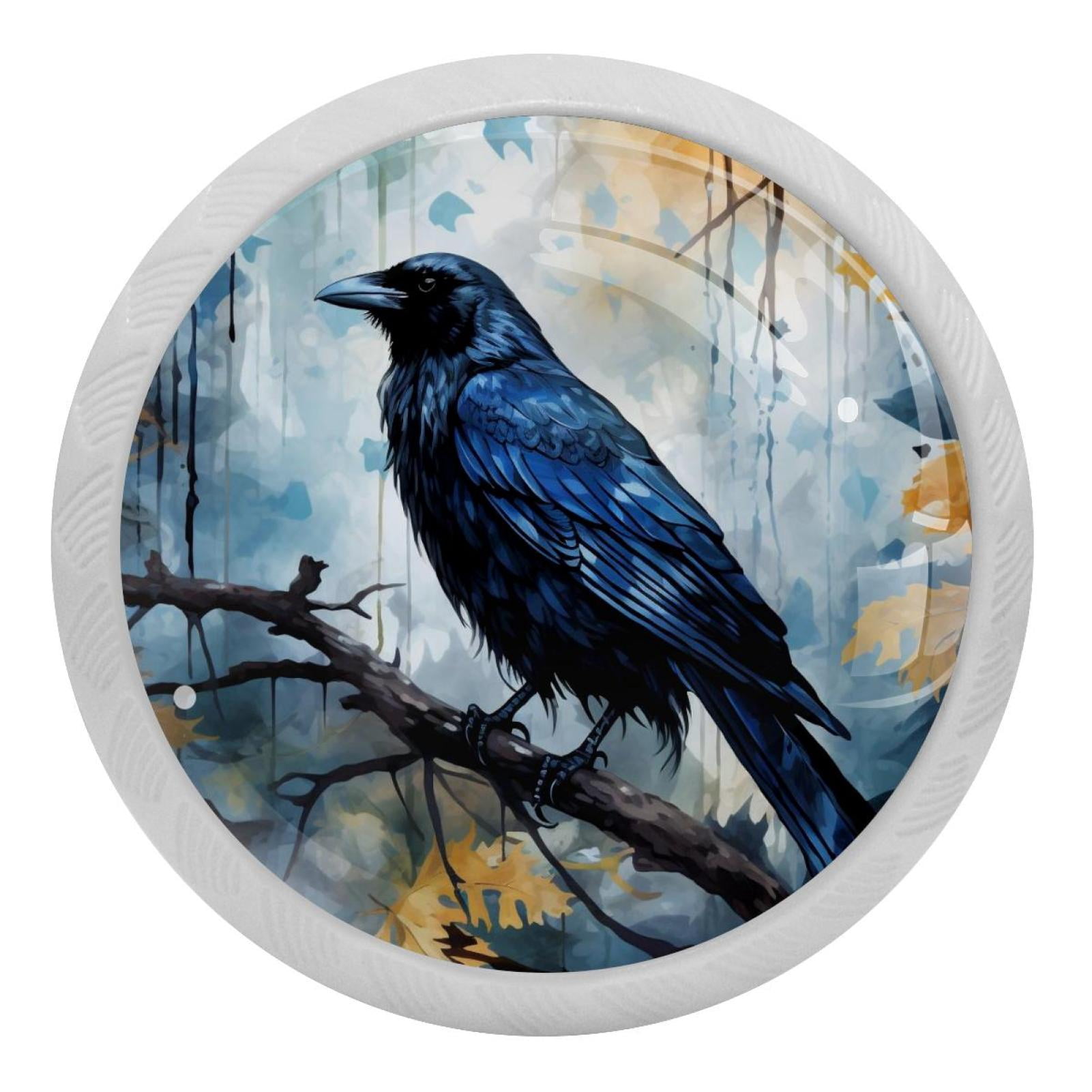 Crow Fluorescent Drawer Pulls 4-Pack: Glow-in-the-Dark Round Cabinet ...