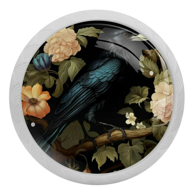 Crow Fluorescent Drawer Pulls with Screws, Round 4-Pack, Glow-in-the ...