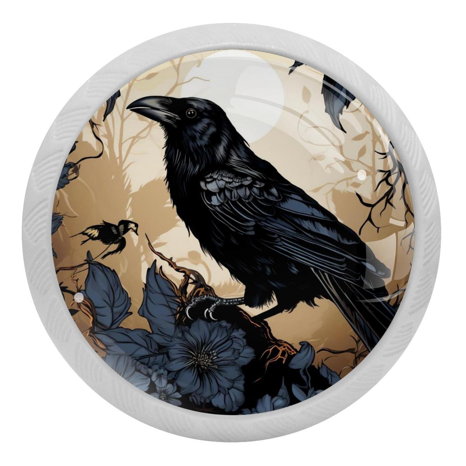 Crow Fluorescent Glow-in-the-Dark Dresser Pulls with Screws - Round 4 ...