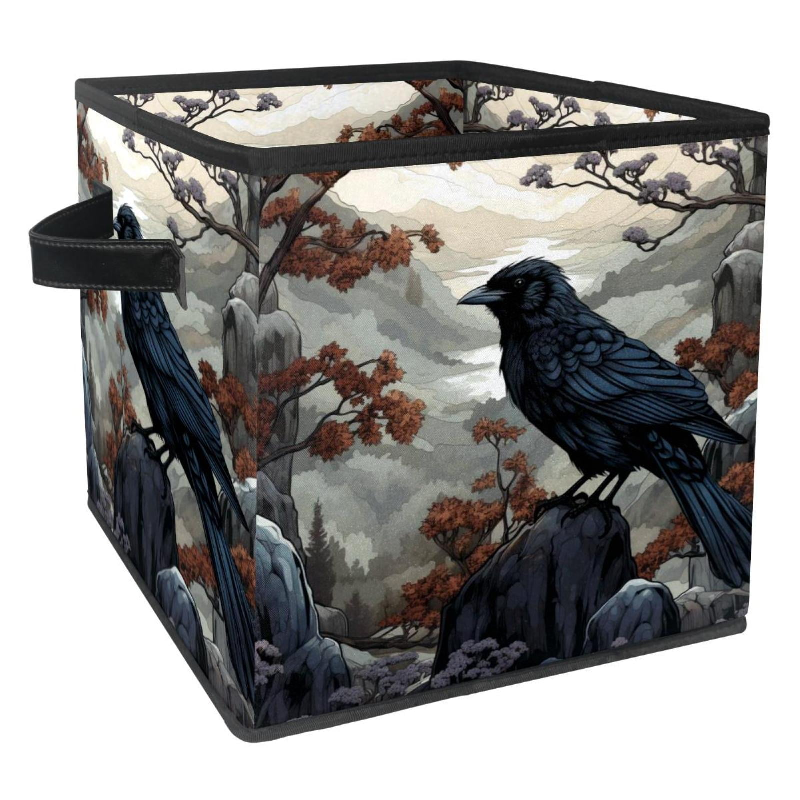 Crow Foldable Cube Organizer with Handle, 10.8"x10.5"x10.6", Large ...