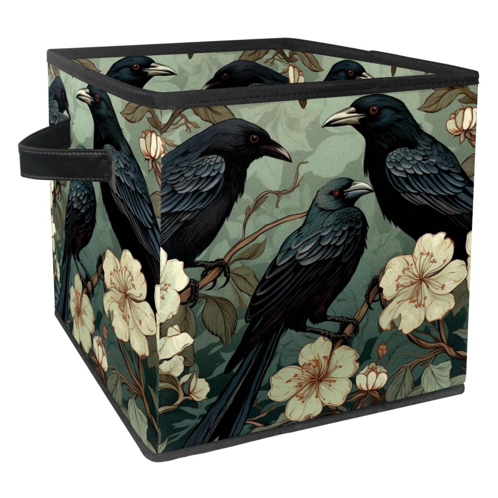 Crow Foldable Cube Organizer with Handle, 10.8"x10.5"x10.6", Large ...