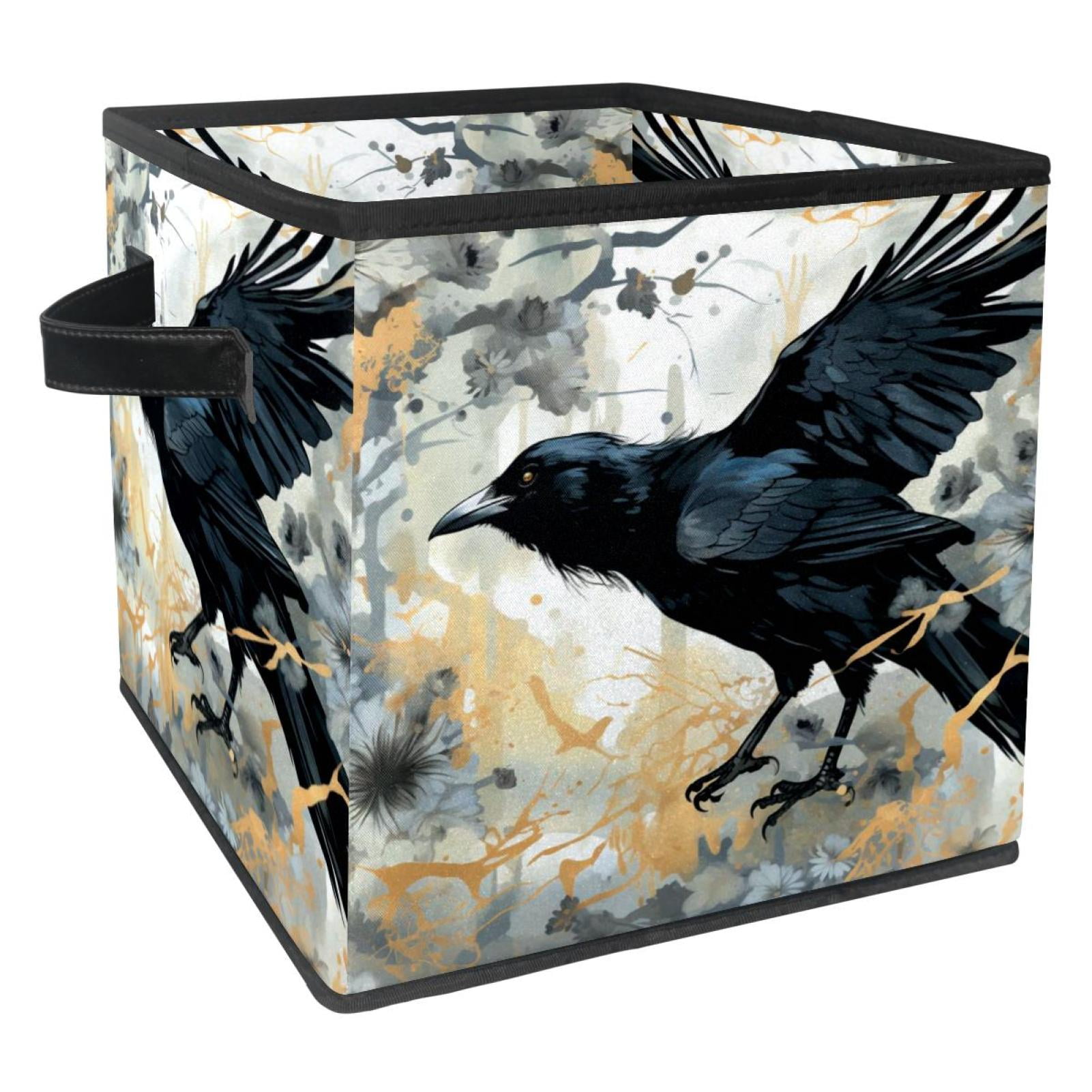 Crow Foldable Cube Organizer with Handle, 10.8"x10.5"x10.6", Large ...