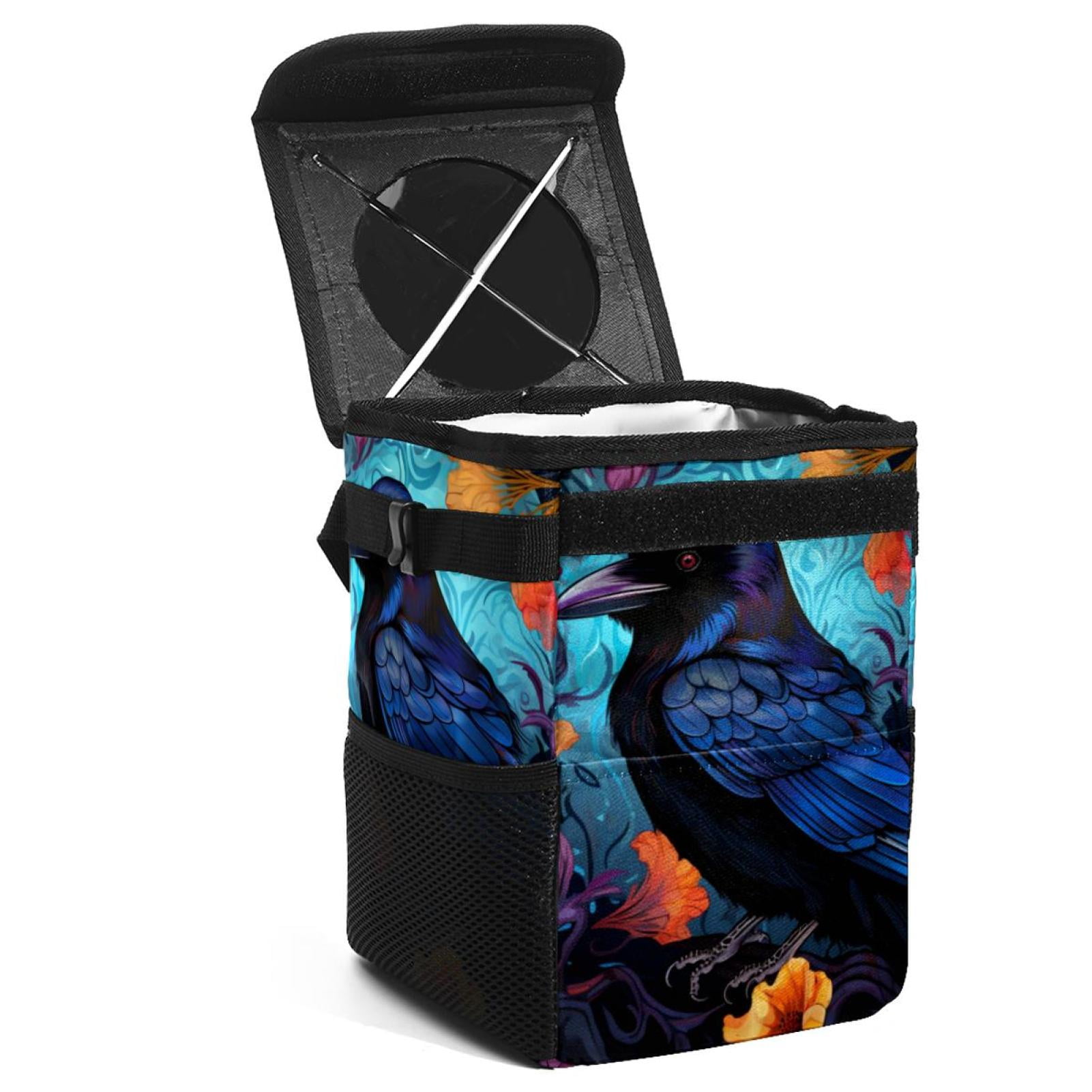 Crow Foldable Mini Trash Can for Car with Lid, Leak-proof Hanging ...