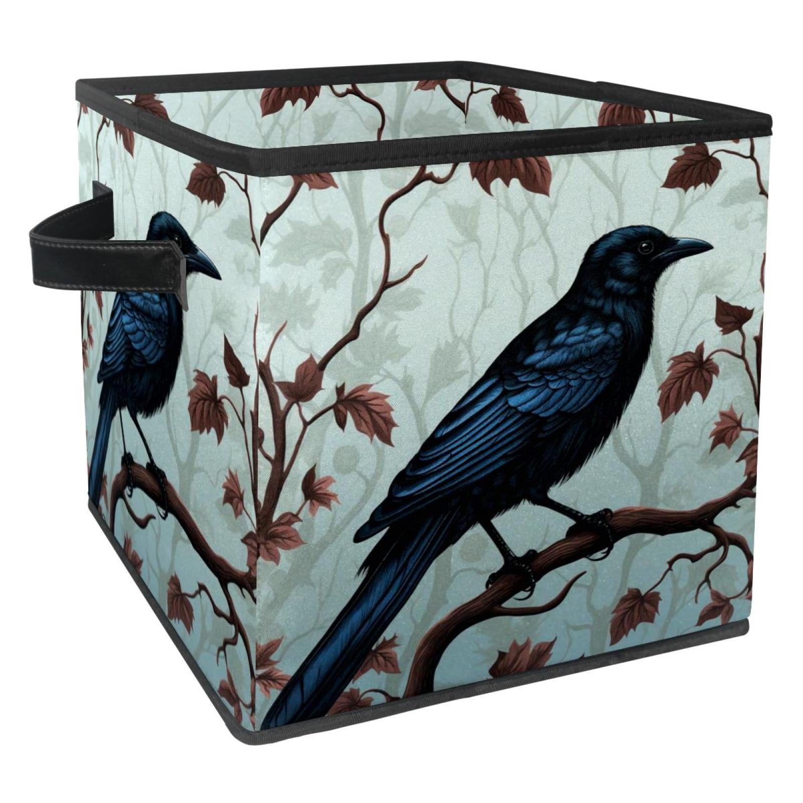 Crow Foldable Organizer Bins Storage Containers Storage Bin with Handle ...