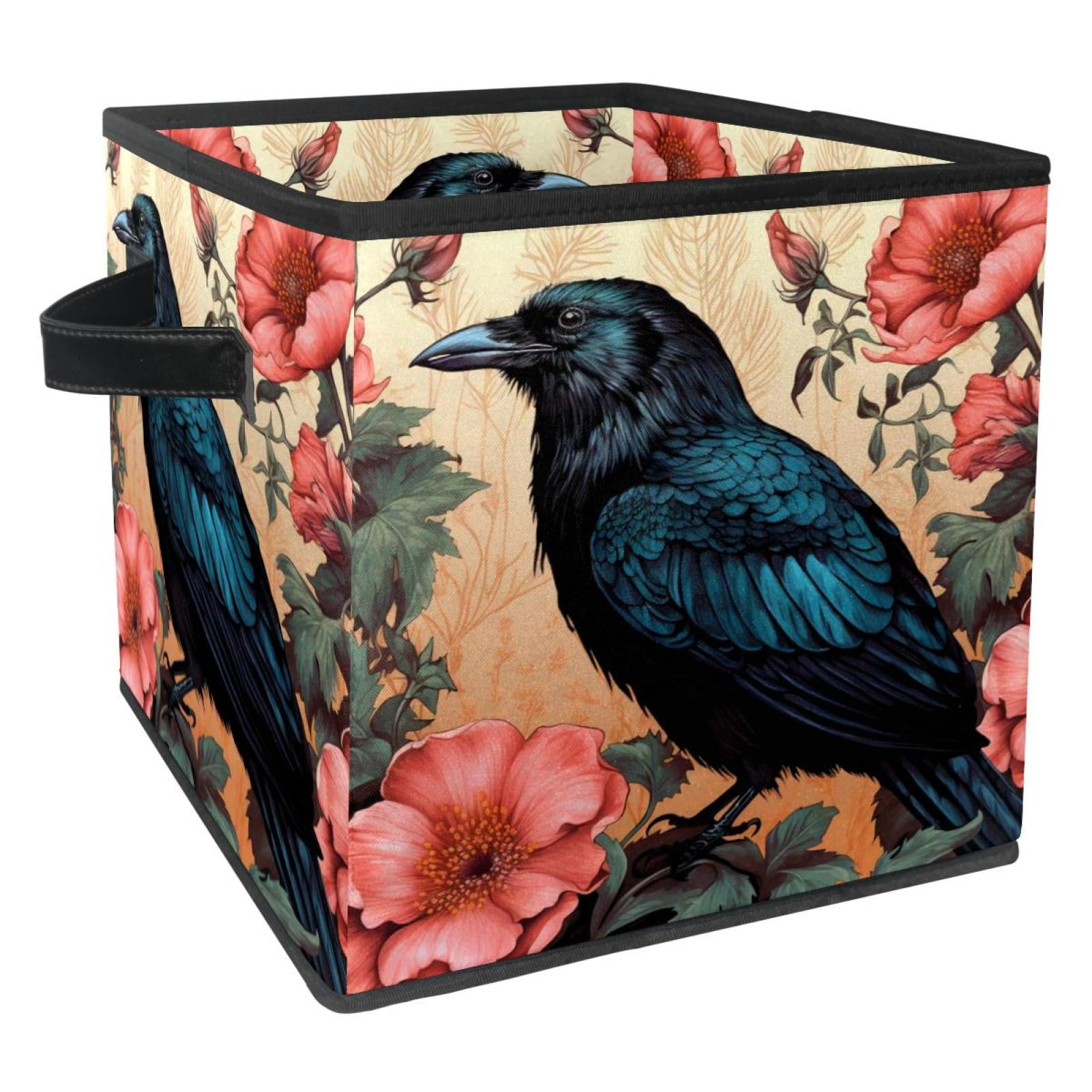 Crow Foldable Organizer Bins Storage Containers Storage Bin with Handle ...