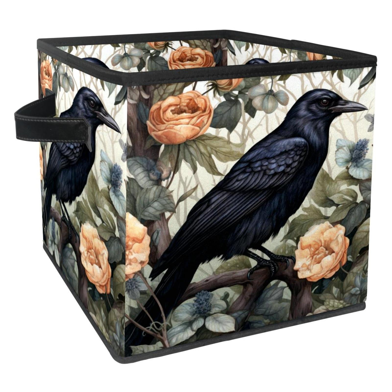 Crow Foldable Storage Box with Handle, 10.8"x10.5"x10.6", Large ...