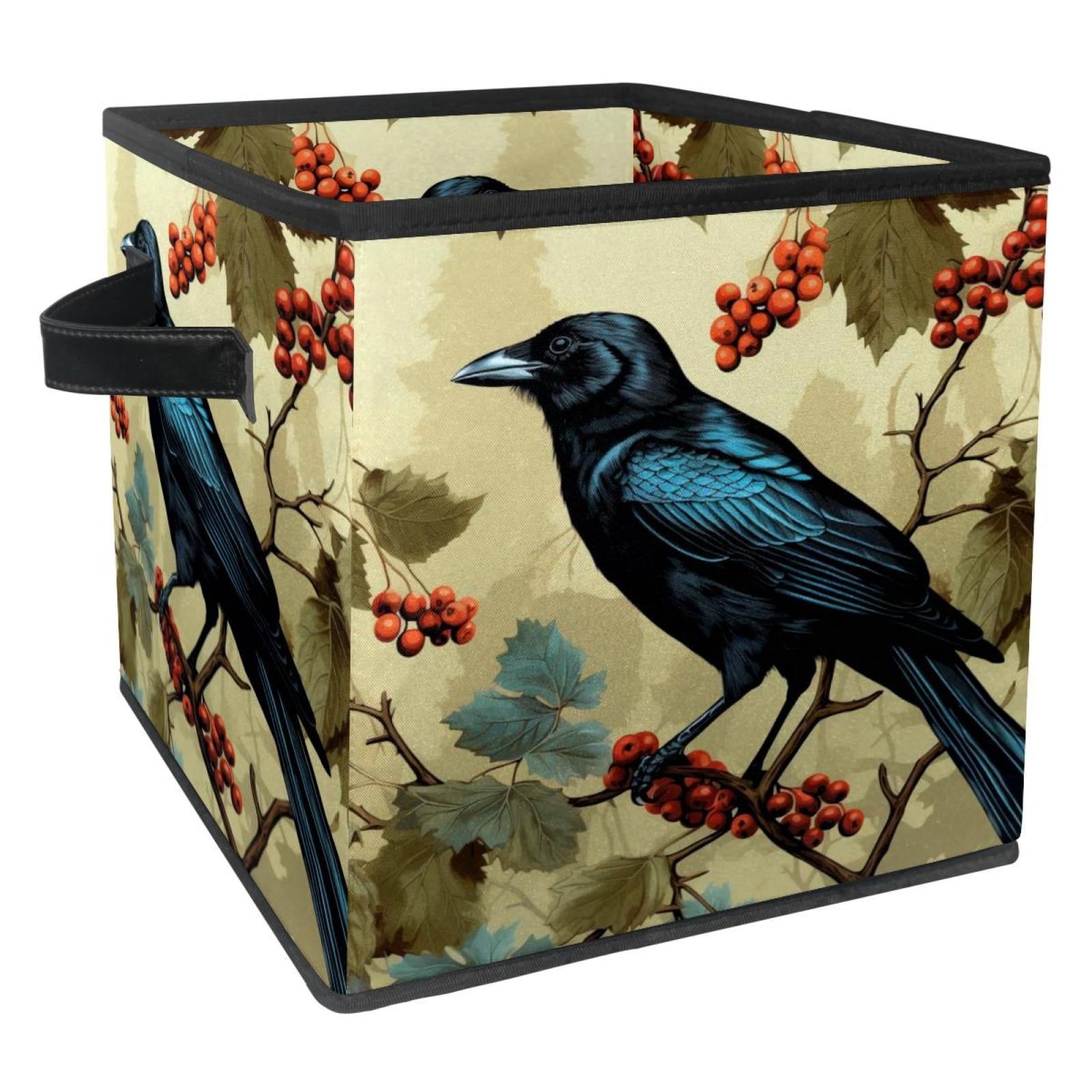Crow Foldable Storage Box with Handle, 10.8"x10.5"x10.6", Large ...