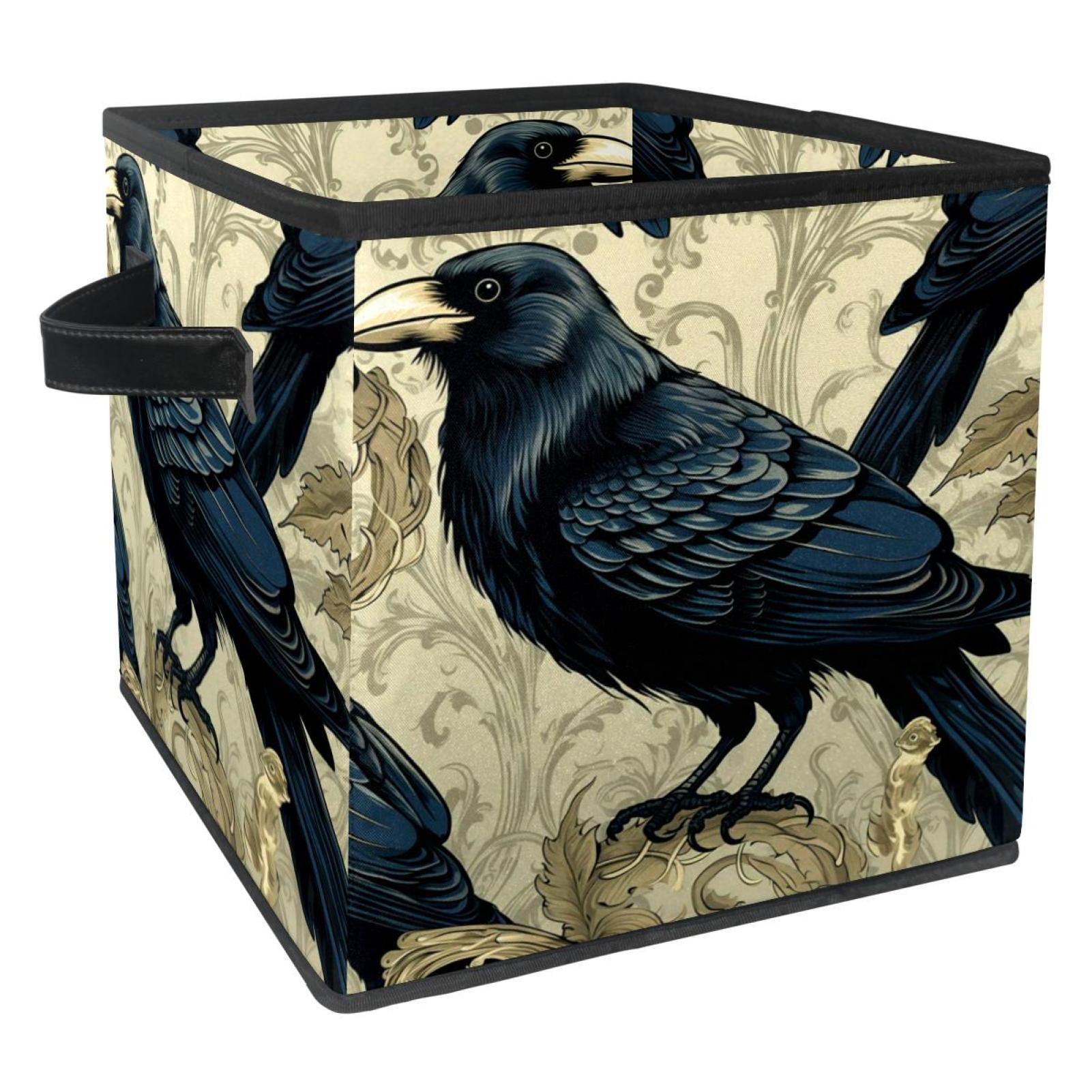 Crow Foldable Toy Box Organizer Bins Storage Cubes with Handle, 10.8 ...