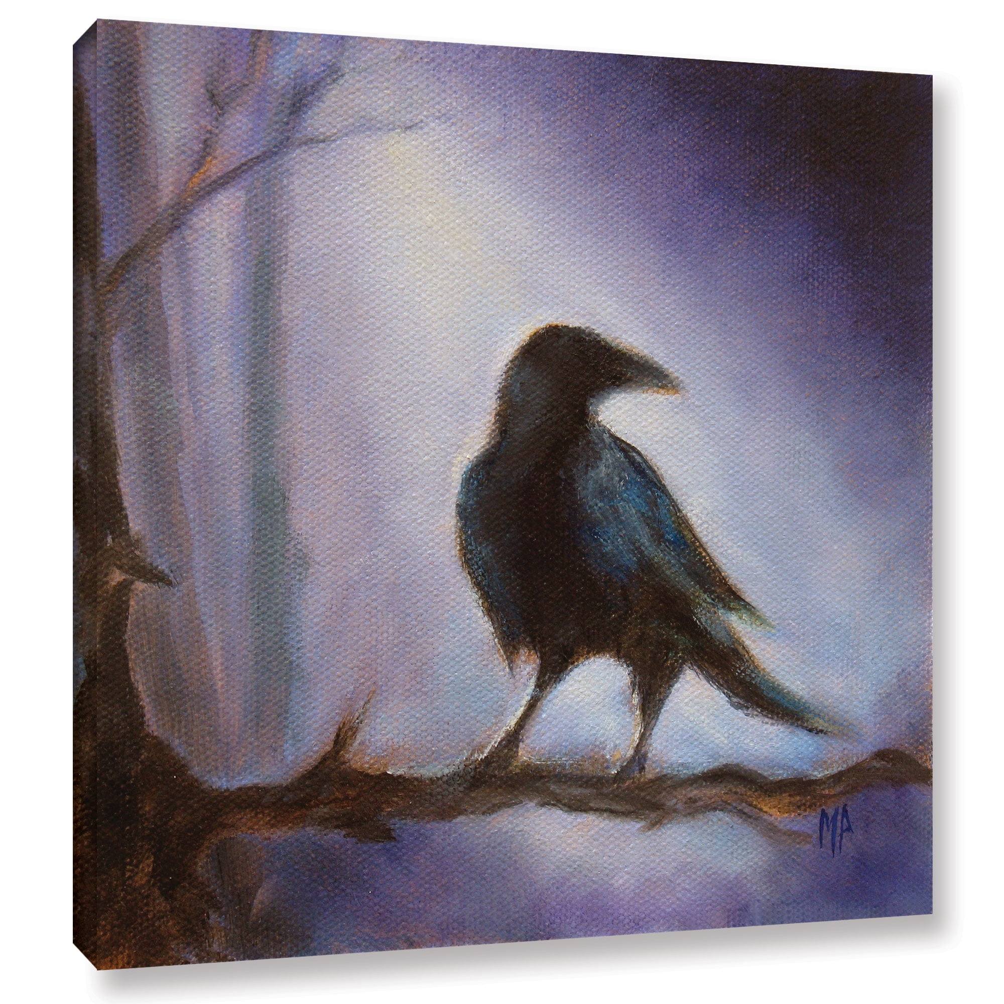 Free Shipping! ArtWall Crow Gallery Wrapped Canvas by Marina Petro ...