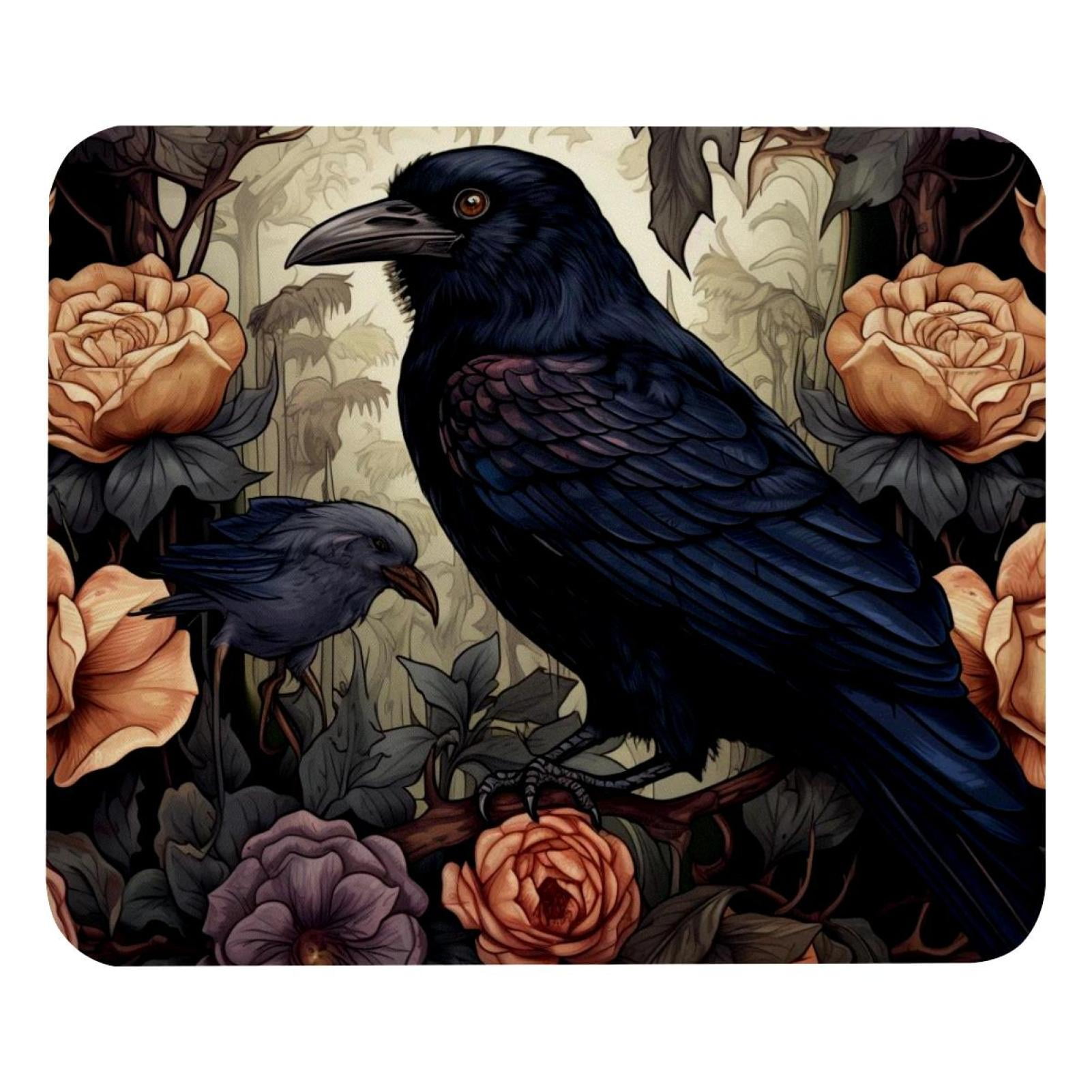 Crow Gaming Mouse Pad Desk Mat Desk Pad, Non-Slip Rubber Bottom ...