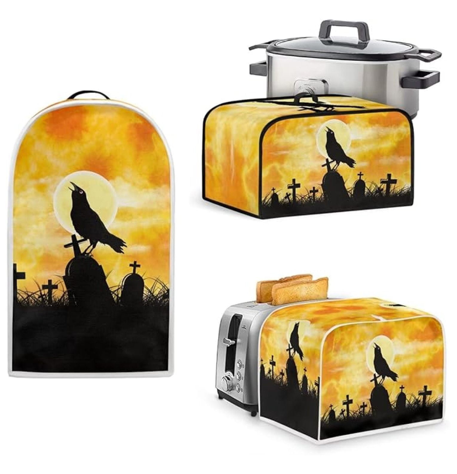 Crow Graveyard 4 Slice Toaster Cover,Blender Dust Cover Slow Cooker ...