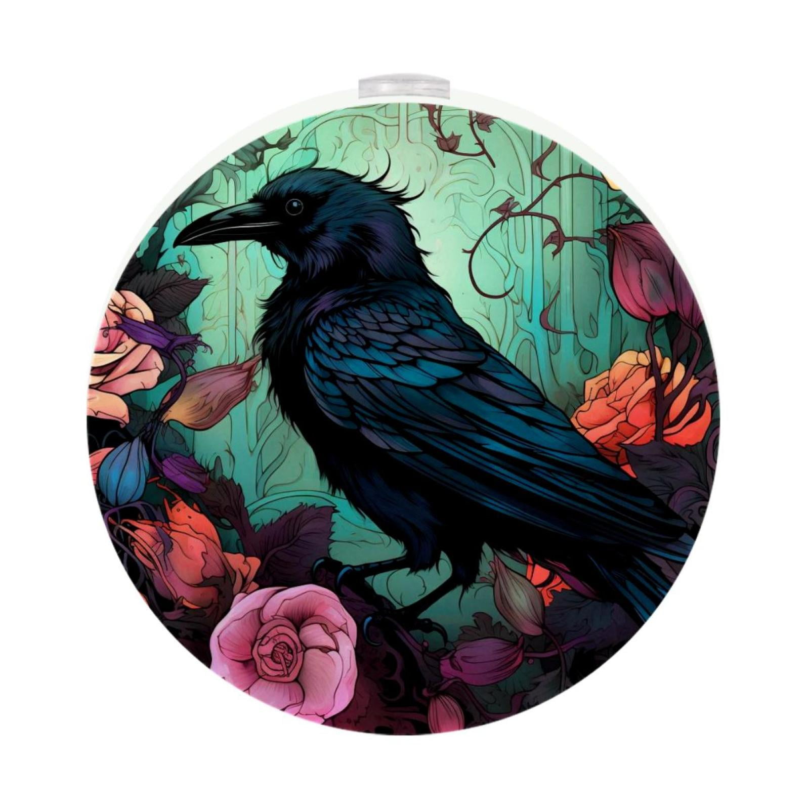 Crow LED Round Night Light - 2 Pack, Plug-in Motion Sensor Wall Lamp ...