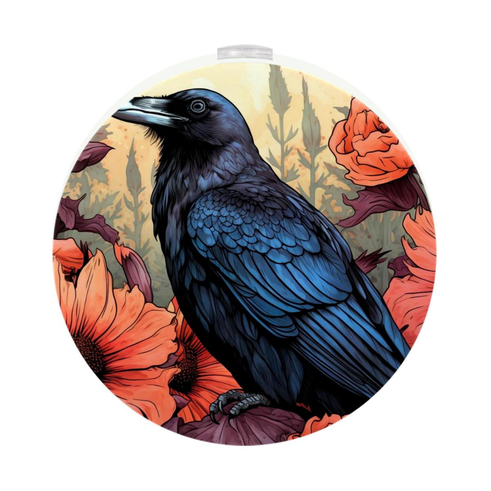 Crow LED Round Night Light - 2 Pack, Plug-in Motion Sensor Wall Lamp ...