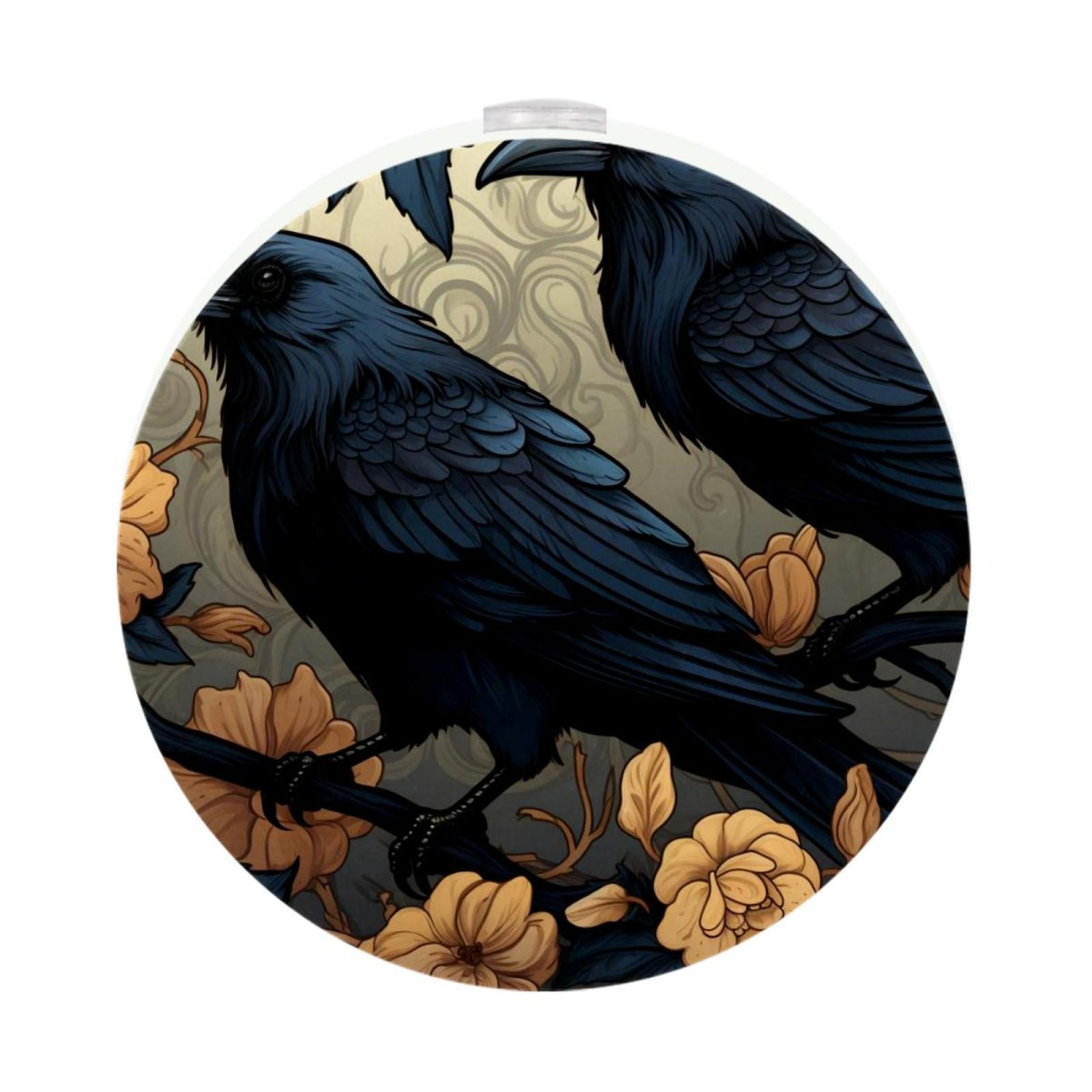 Crow LED Round Night Light-2PCS, Motion Sensor Plug-in Wall Light with ...