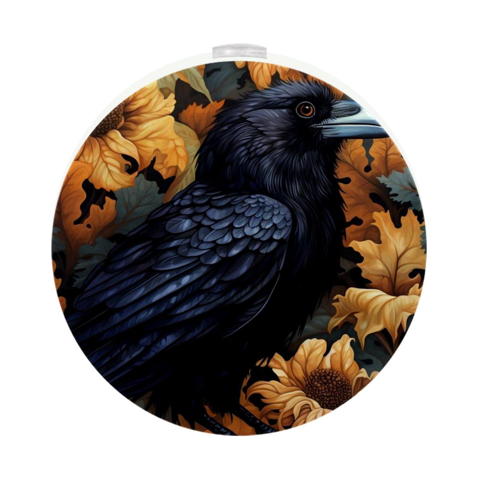 Crow LED Round Night Light-2PCS, Plug-in Auto Dusk to Dawn Sensor ...