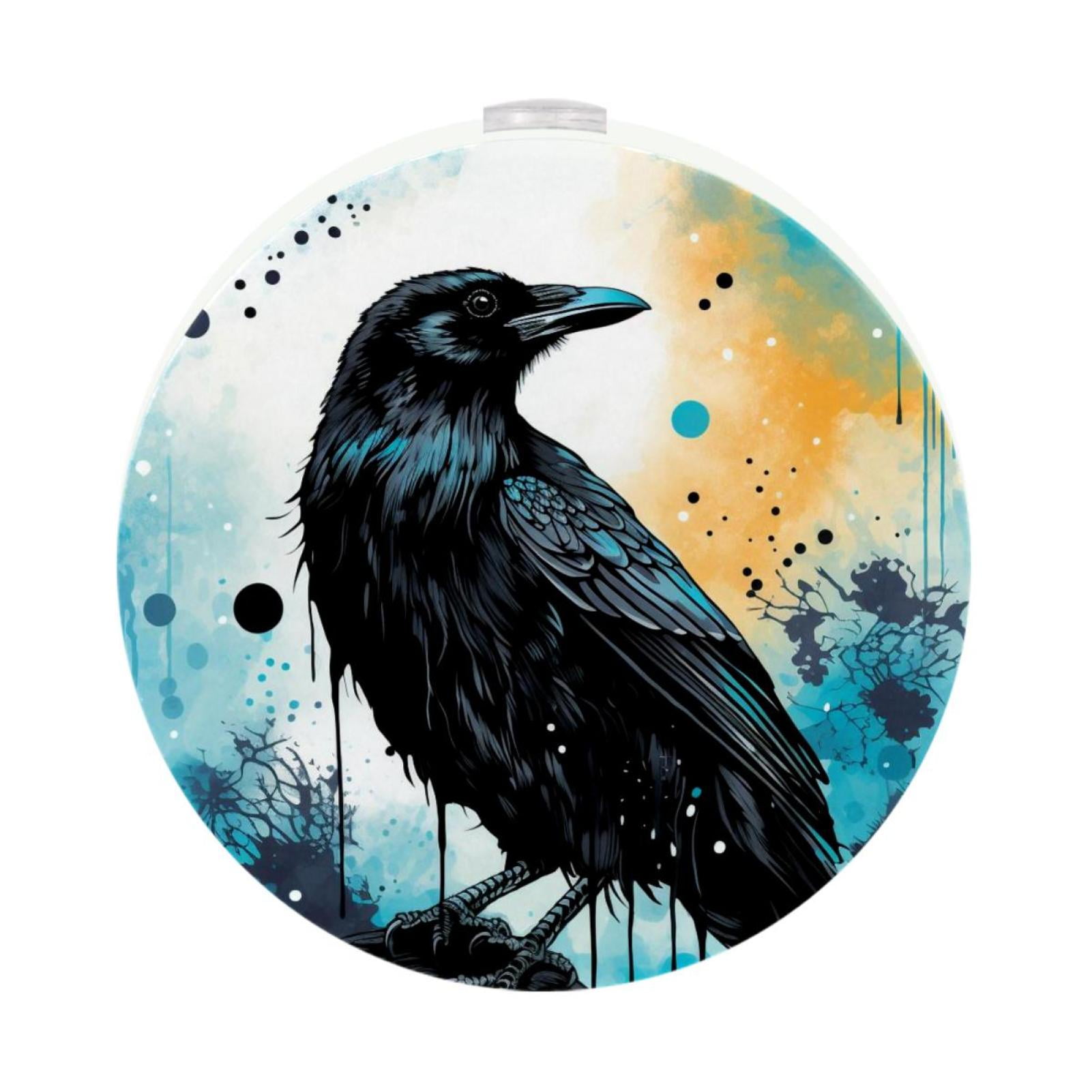 Crow LED Round Night Light-2PCS, Plug-in Dusk-to-Dawn Auto Sensor Wall ...