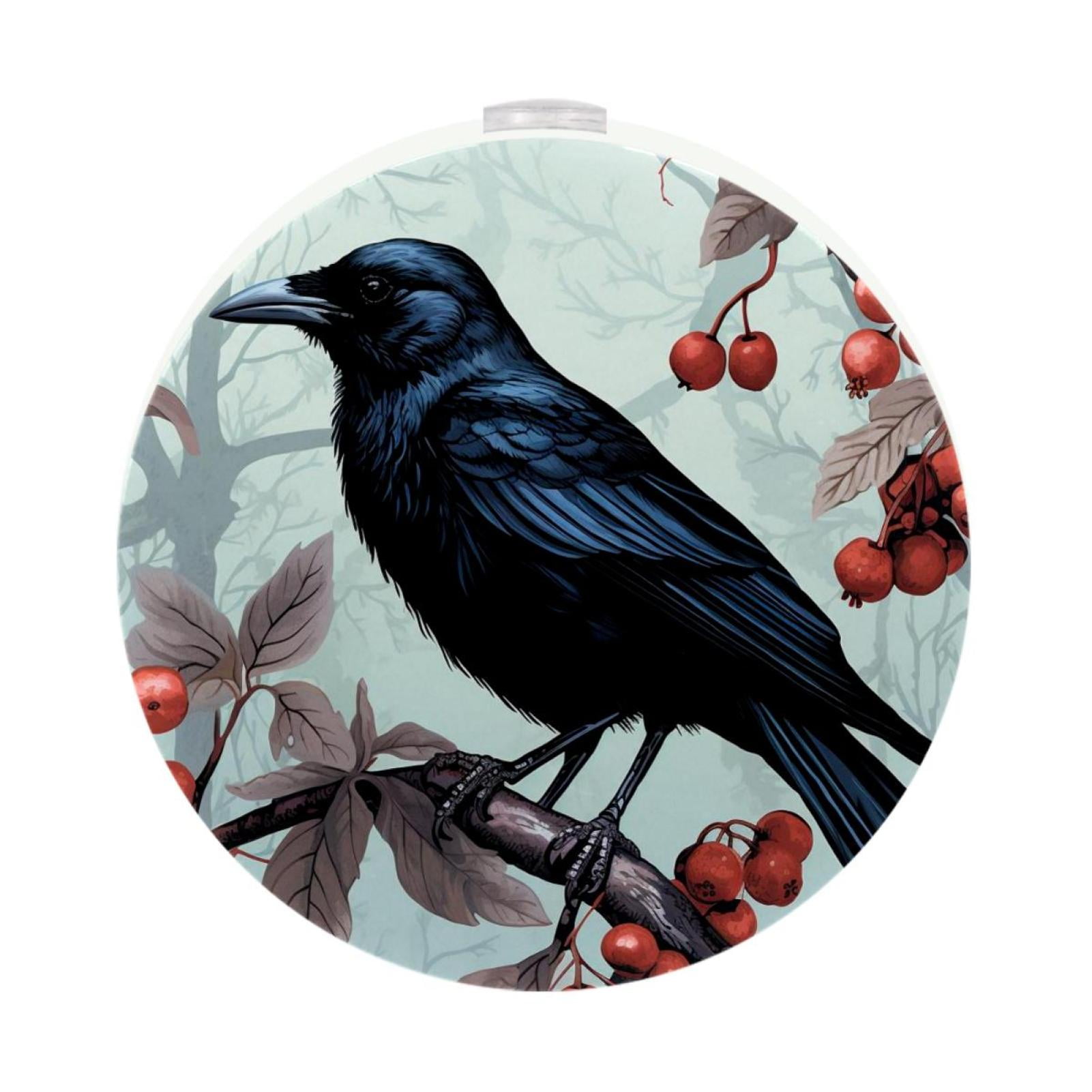 Crow LED Round Night Light - 2PCS, Plug-in Dusk-to-Dawn Sensor, Energy ...