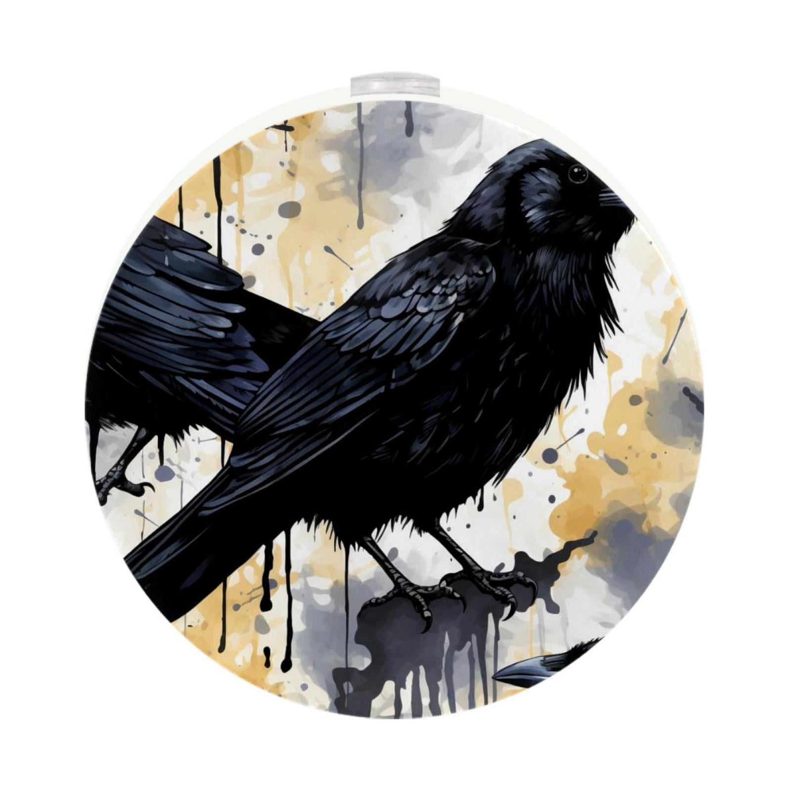 Crow LED Round Night Light-2PCS, Plug-in Mini Wall Socket Soft White ...