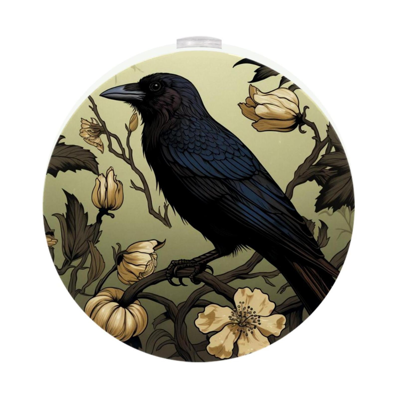 Crow LED Round Night Light-2PCS, Plug-in Mini Wall Socket Soft White ...