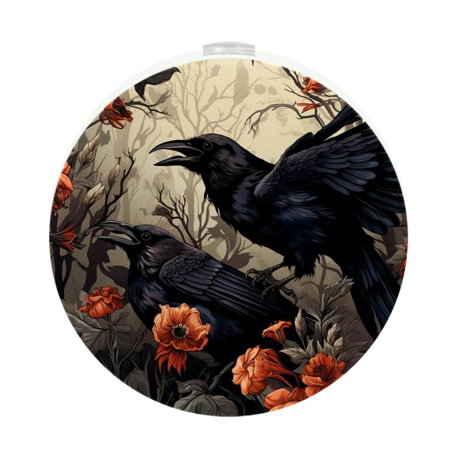 Crow LED Round Night Light-2PCS, Plug-in Mini Wall Socket Soft White ...