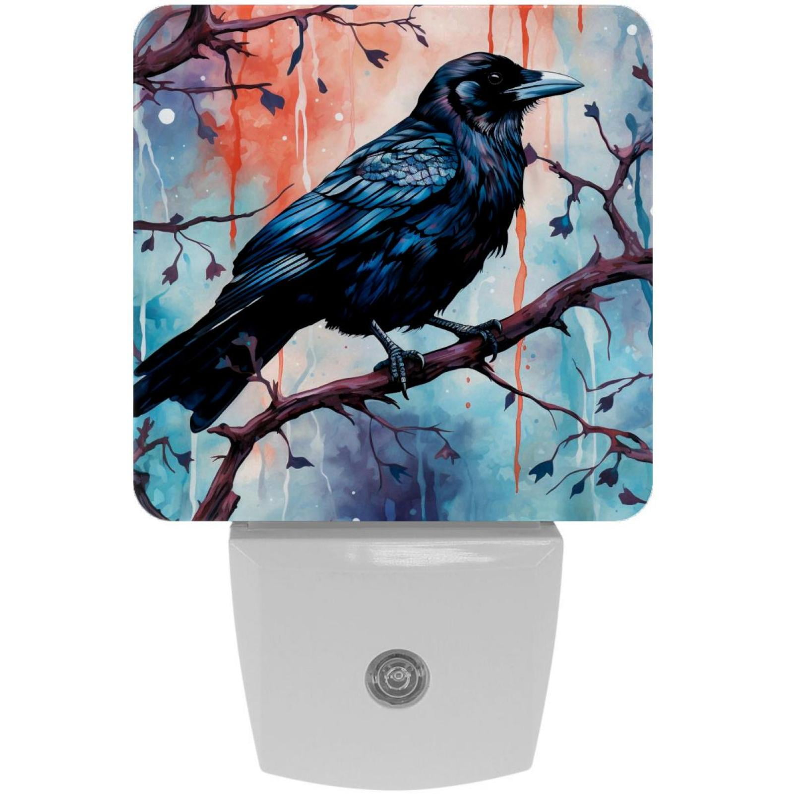 Crow LED Square Night Light - Energy Efficient Plug-in Nightlight with ...