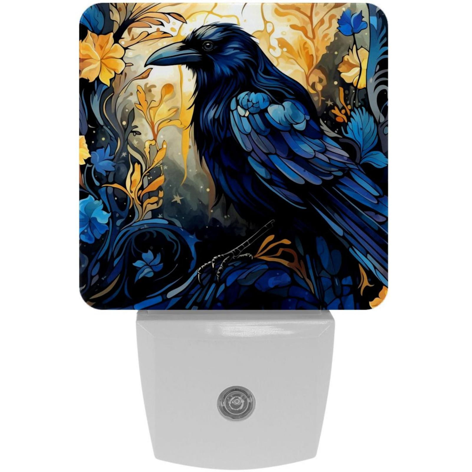 Crow LED Square Night Light - Energy Efficient Plug-in Nightlight with ...