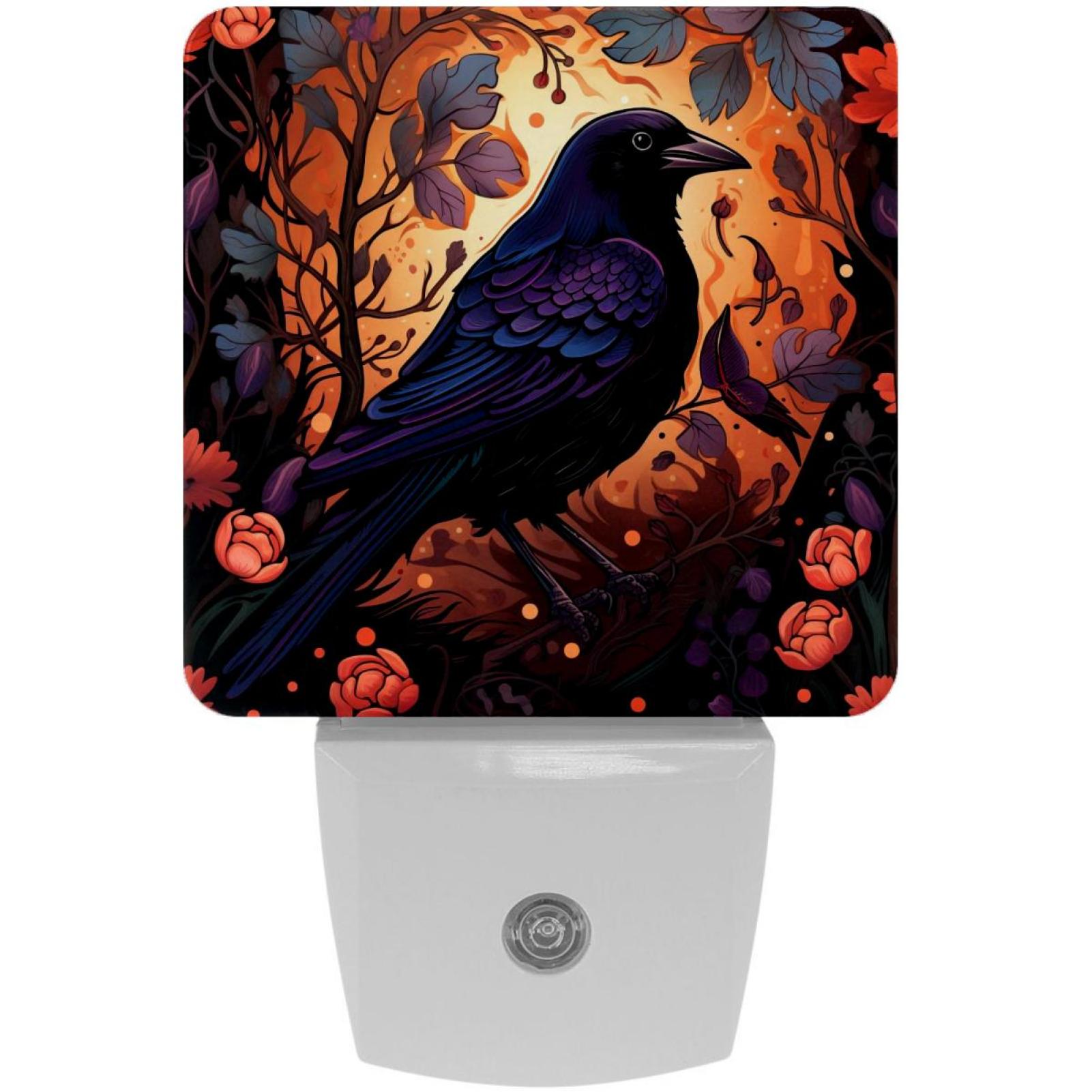 Crow LED Square Night Light - Energy Efficient Plug-in Nightlight with ...