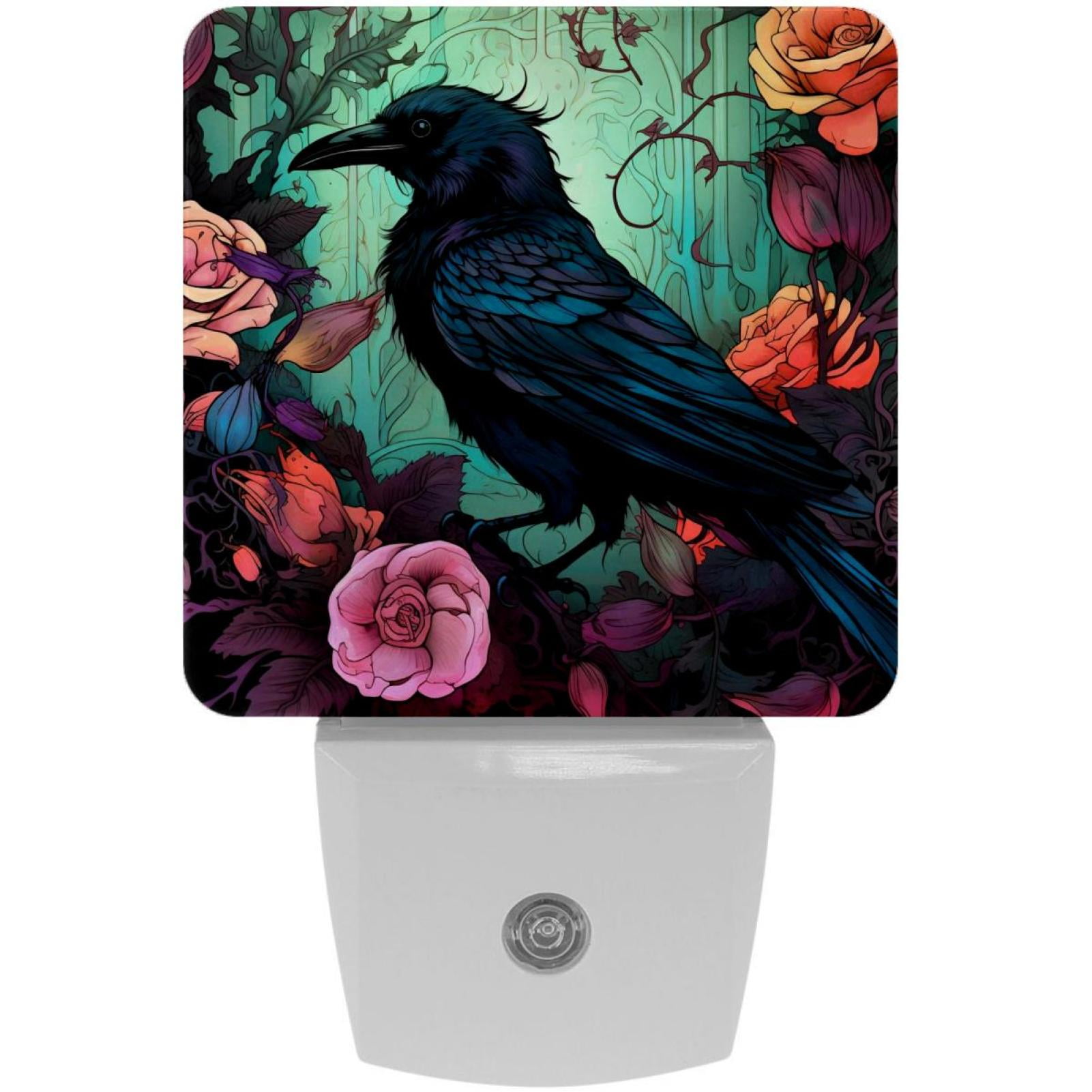 Crow LED Square Night Light - Soft Glow Plug-in Lamp with Dusk to Dawn ...