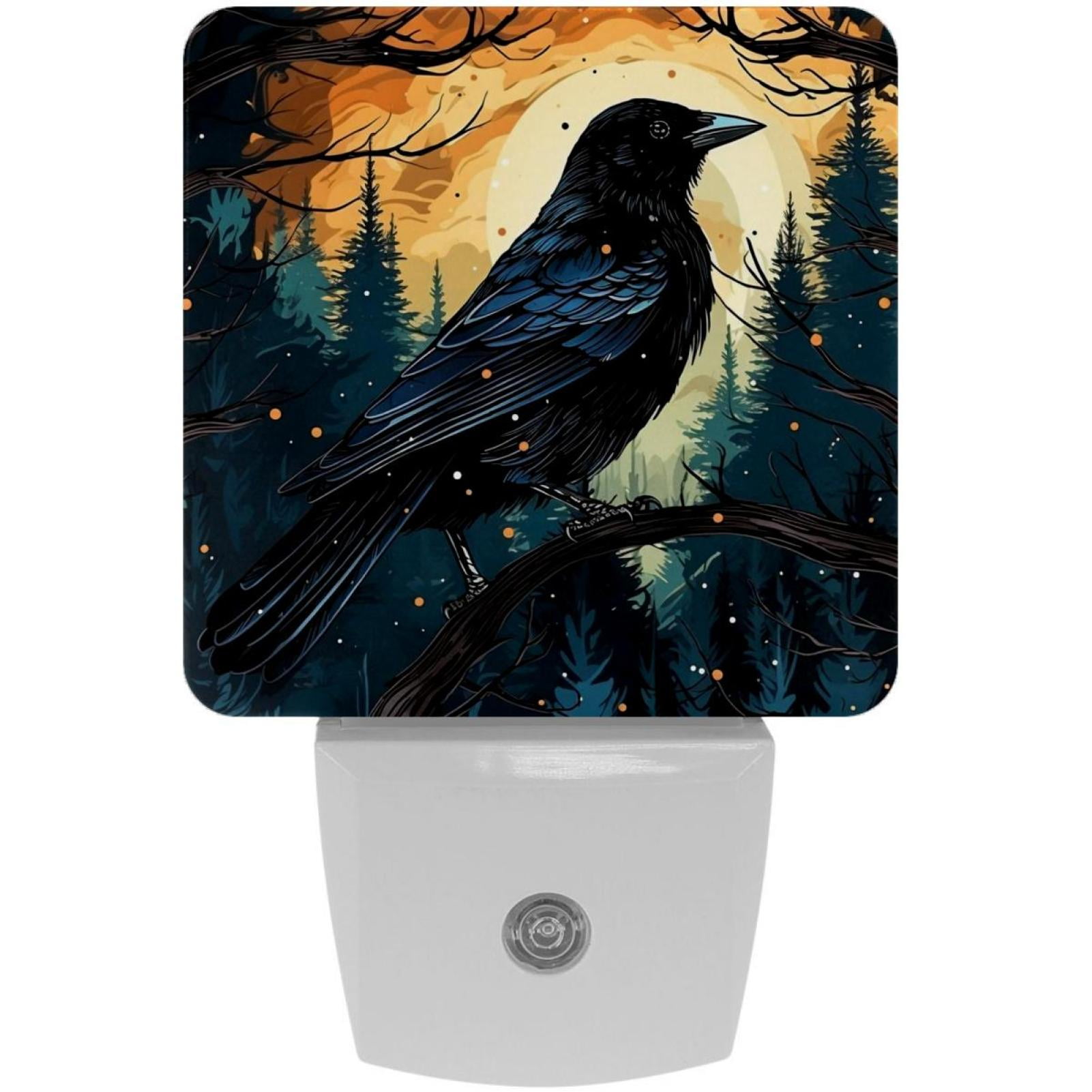 Crow LED Square Night Lights - Energy Efficient Bedside Lamp with Soft ...