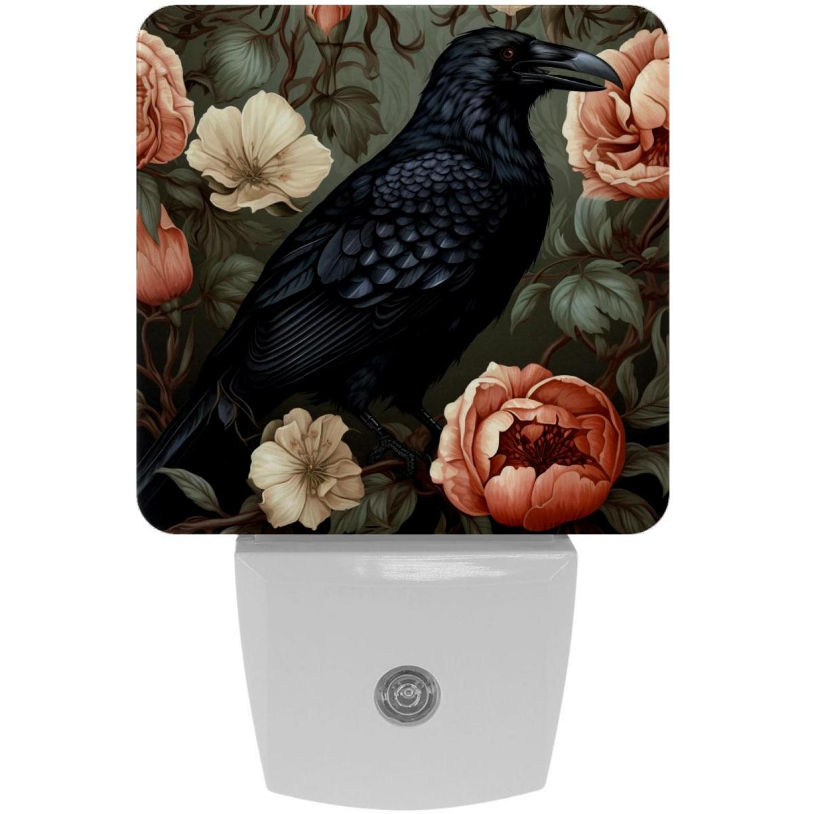 Crow LED Square Night Lights - Energy Efficient Bedside Lamp with Soft ...