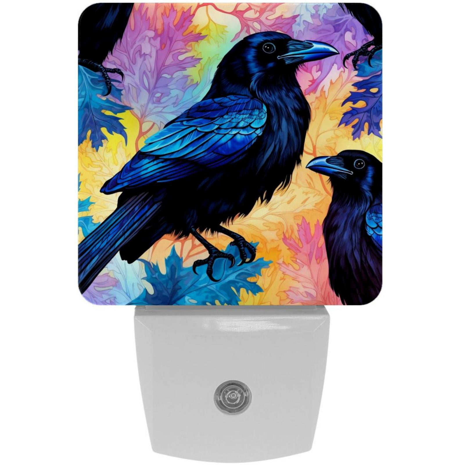 Crow LED Square Night Lights - Energy Efficient Plug-in Wall Lamp with ...