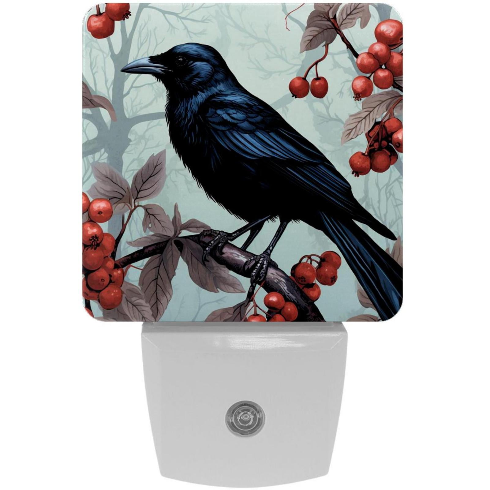 Crow LED Square Night Lights - Portable and Stylish for Bedroom and ...