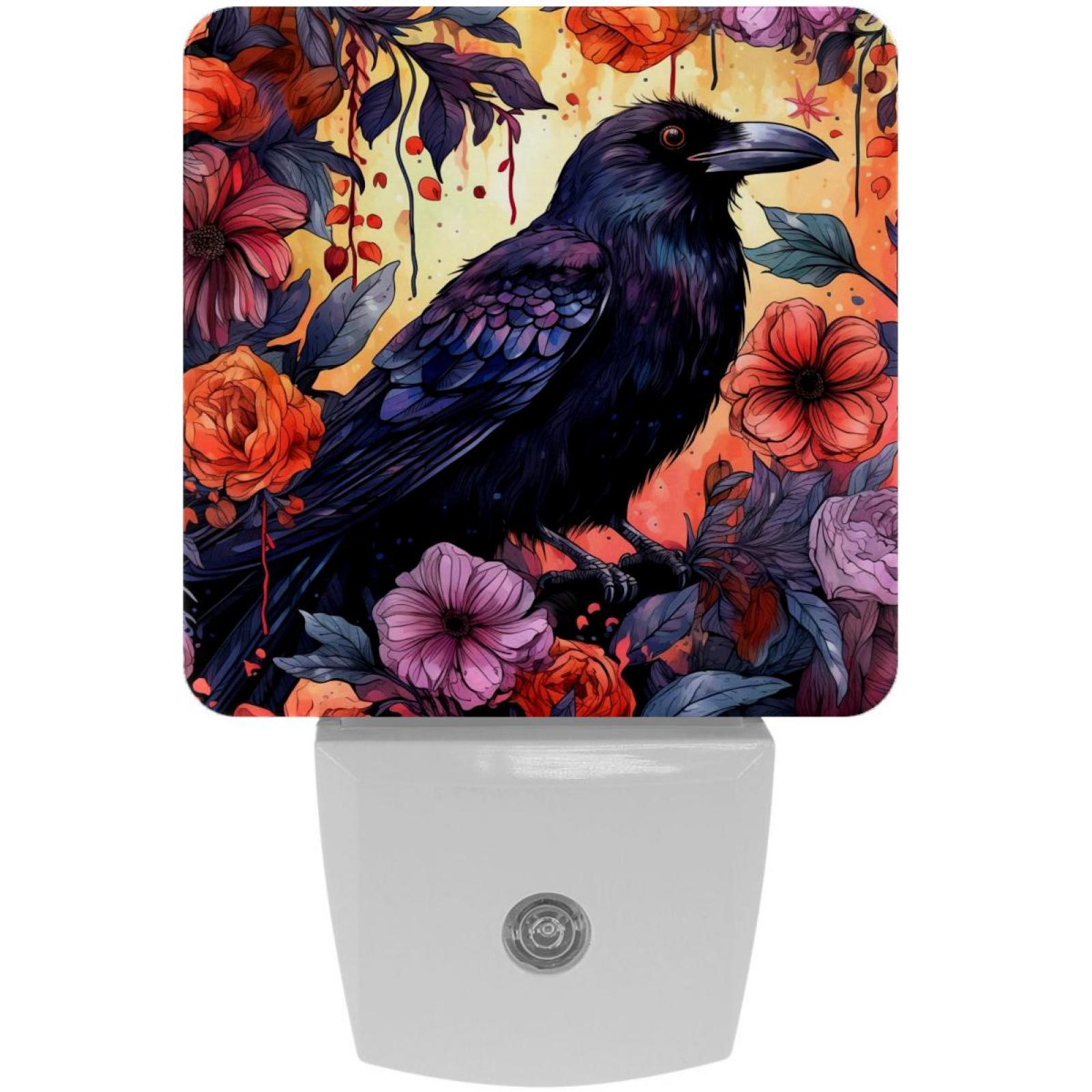 Crow LED Square Night Lights - Portable and Stylish for Bedroom and ...