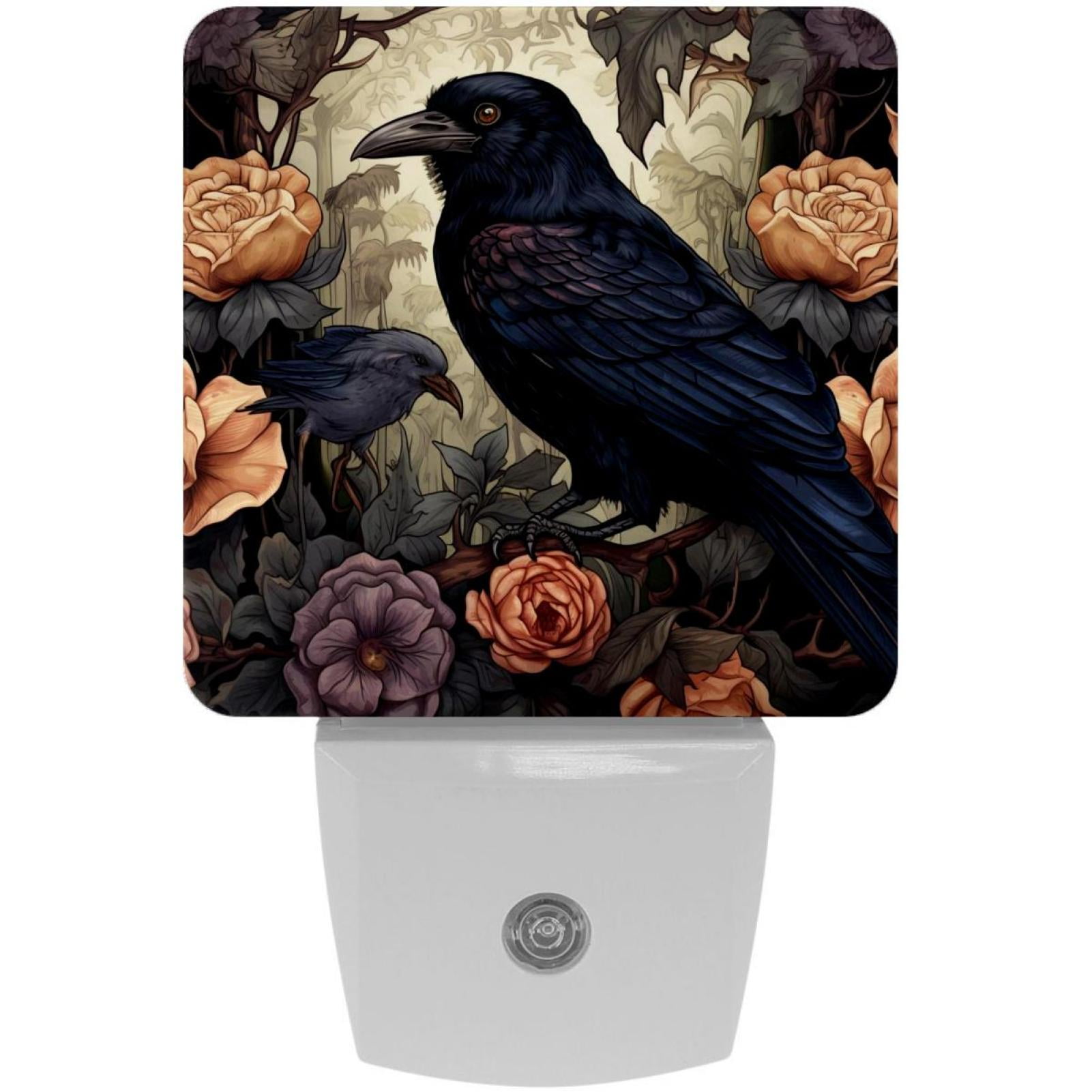 Crow LED Square Night Lights - Portable and Stylish for Bedroom and ...