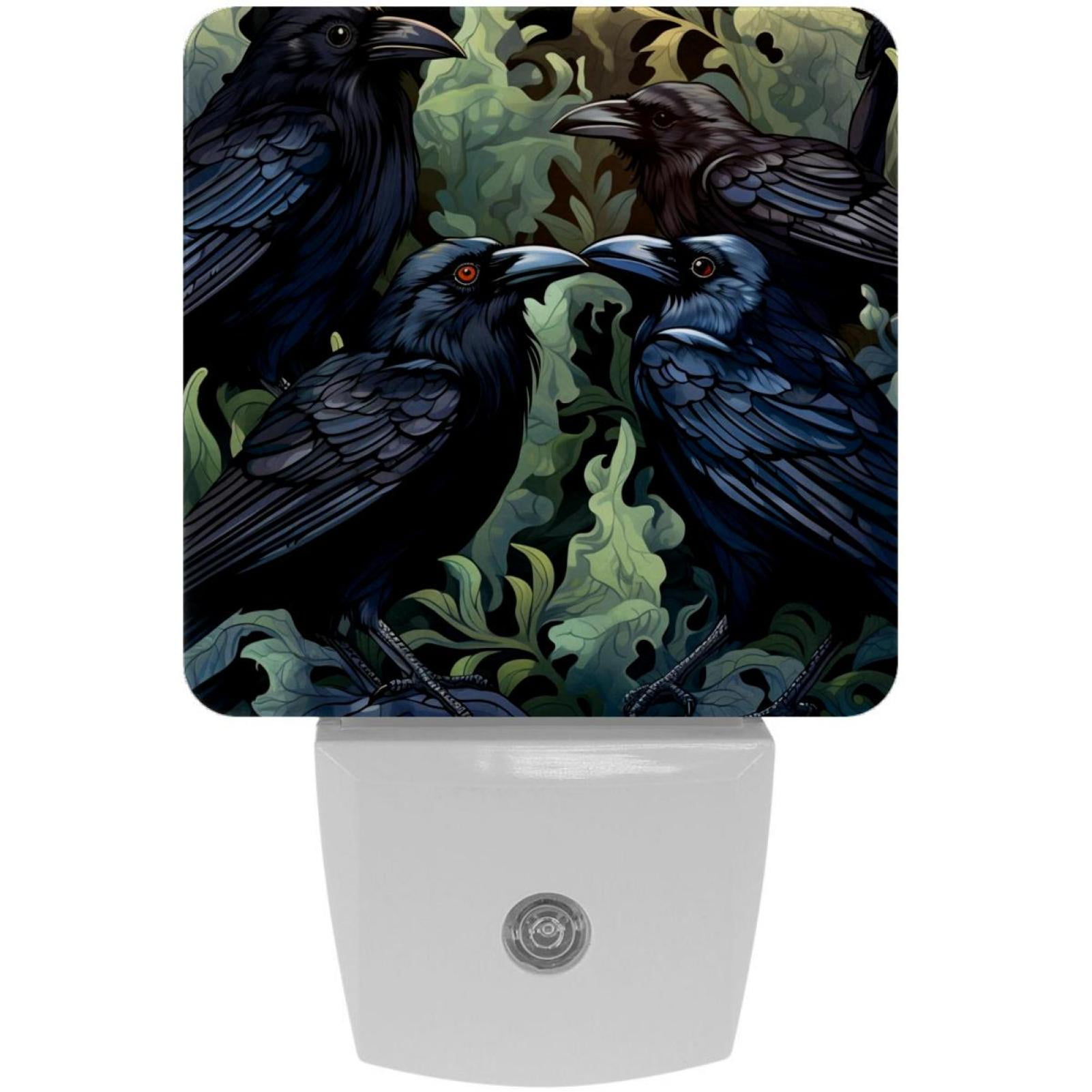 Crow LED Square Night Lights for Bedroom and Living Room, Decorative ...