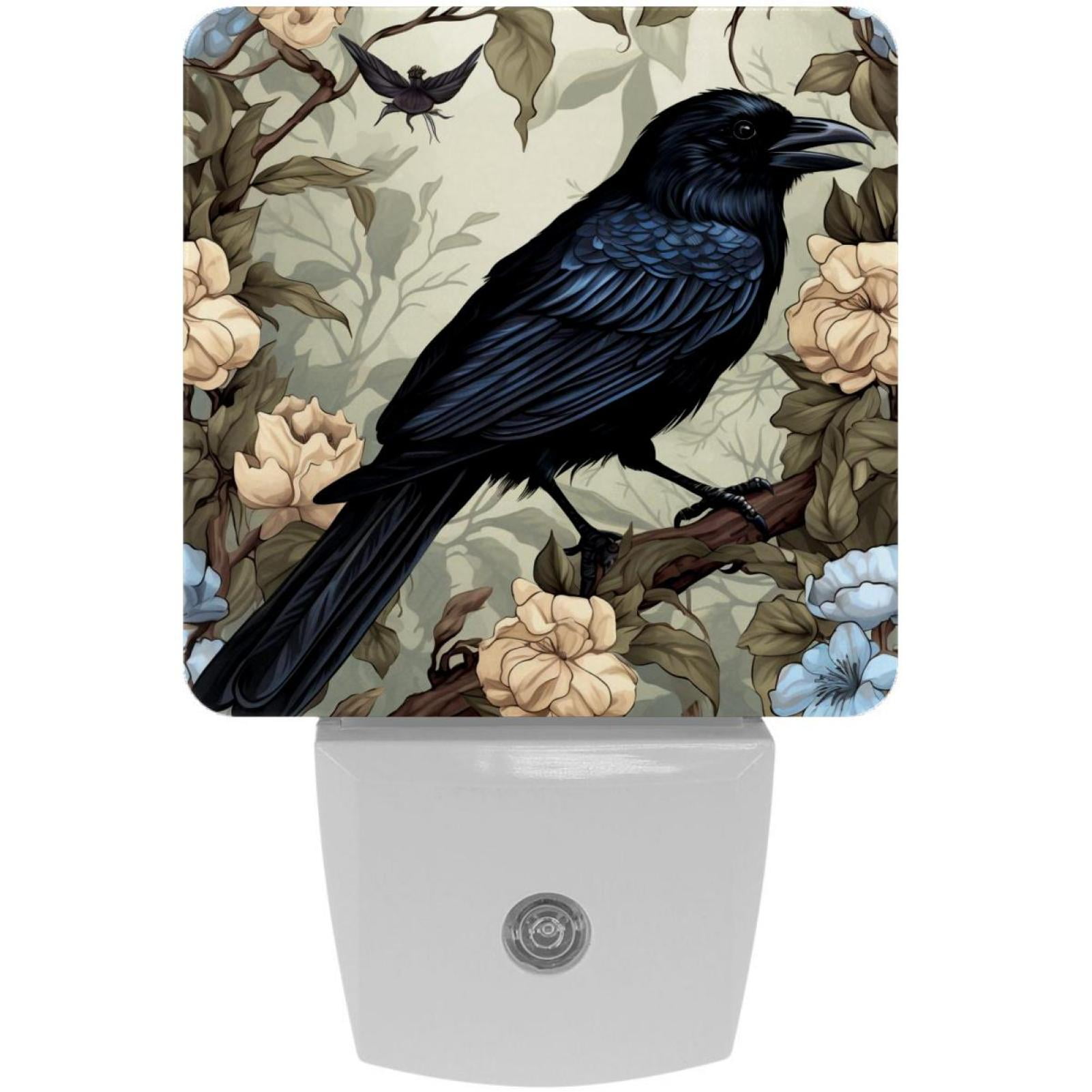 Crow LED Square Night Lights for Bedroom and Living Room, Decorative ...