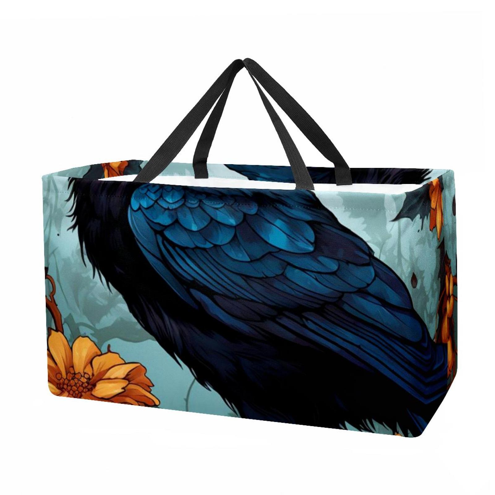 Crow Large Capacity Reusable Laundry Bag – Foldable Oxford Cloth ...
