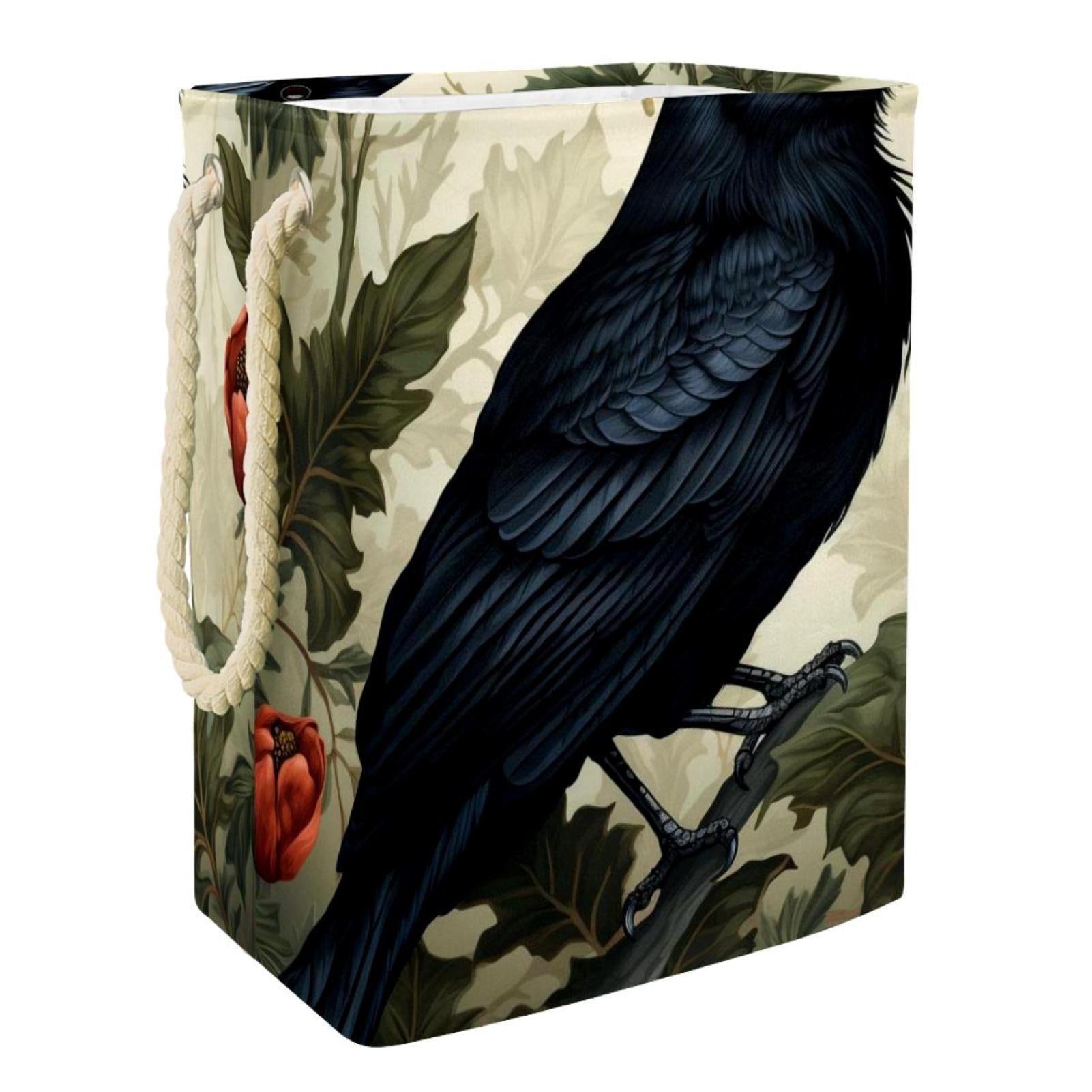 Crow Laundry Hamper, Collapsible Laundry Baskets Firm Washing Bin ...