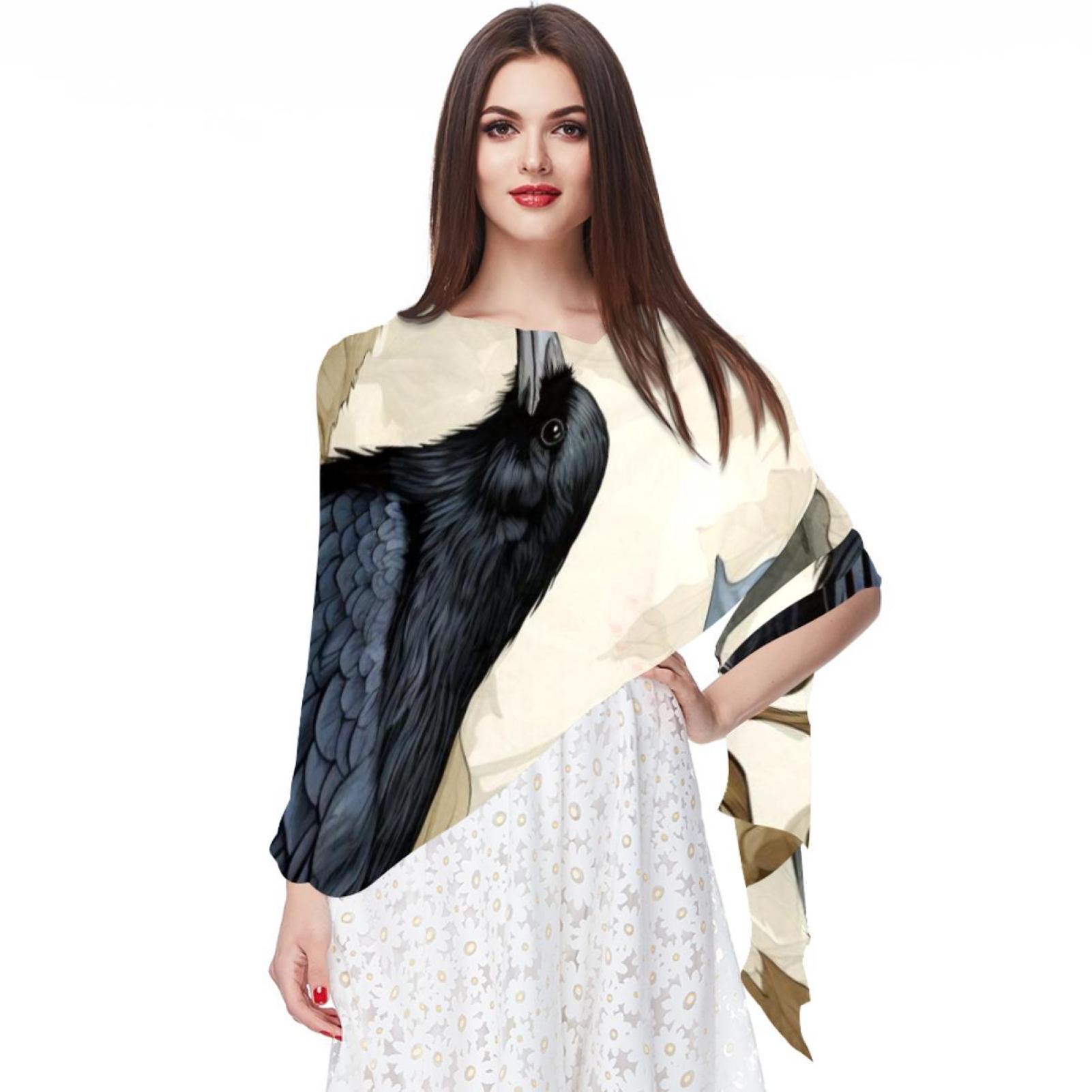 Crow Light and Breathable Chiffon Yarn Silk scarf for Women ...